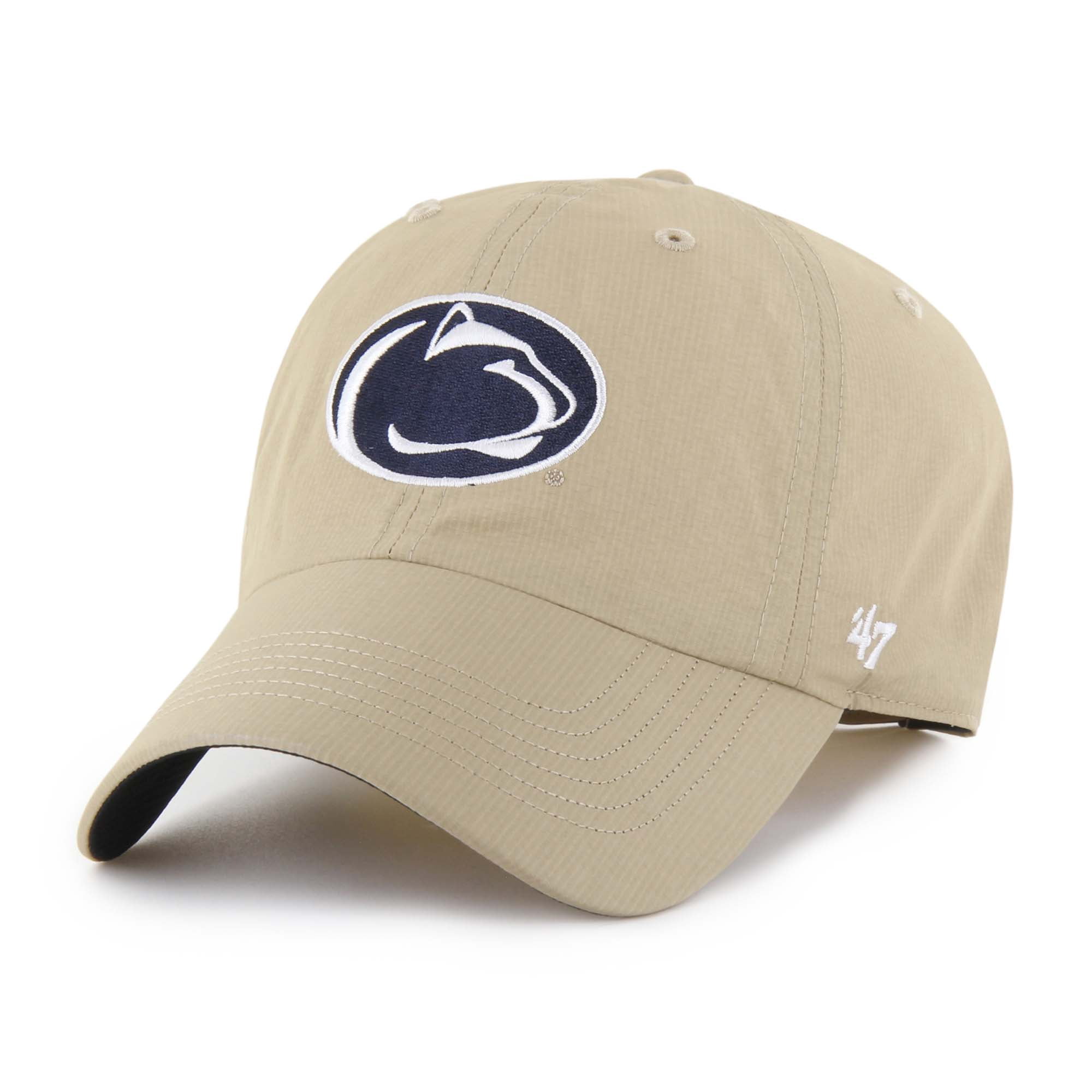 Men's '47 Khaki Penn State Nittany Lions Clean Up brrr- Adjustable Hat ...