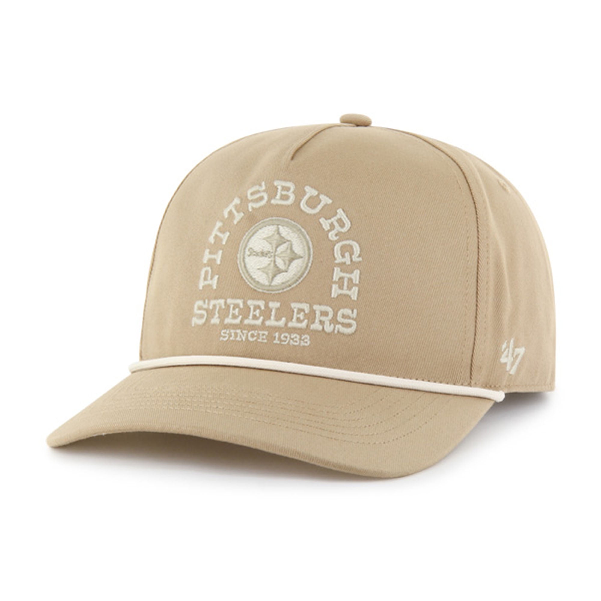 Men's '47 Khaki Pittsburgh Steelers Canyon Ranchero Hitch Adjustable ...