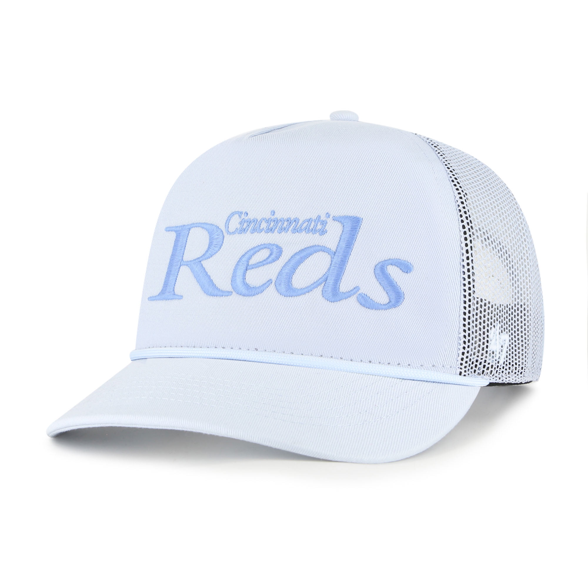 Men's '47 Light Blue Cincinnati Reds Foundation Script Hitch Adjustable ...