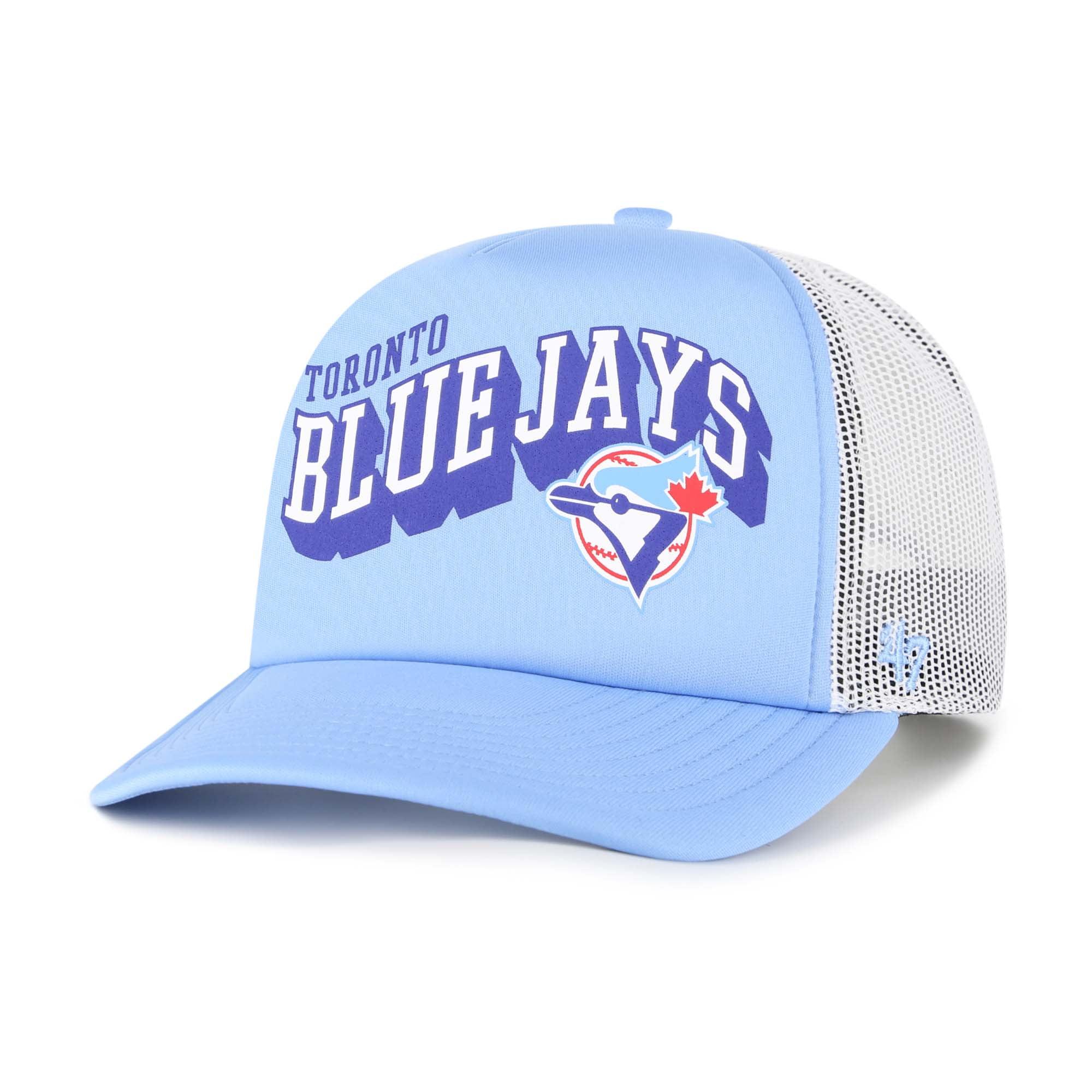 Men's '47 Light Blue Toronto Blue Jays Meander Foam Trucker Snapback ...