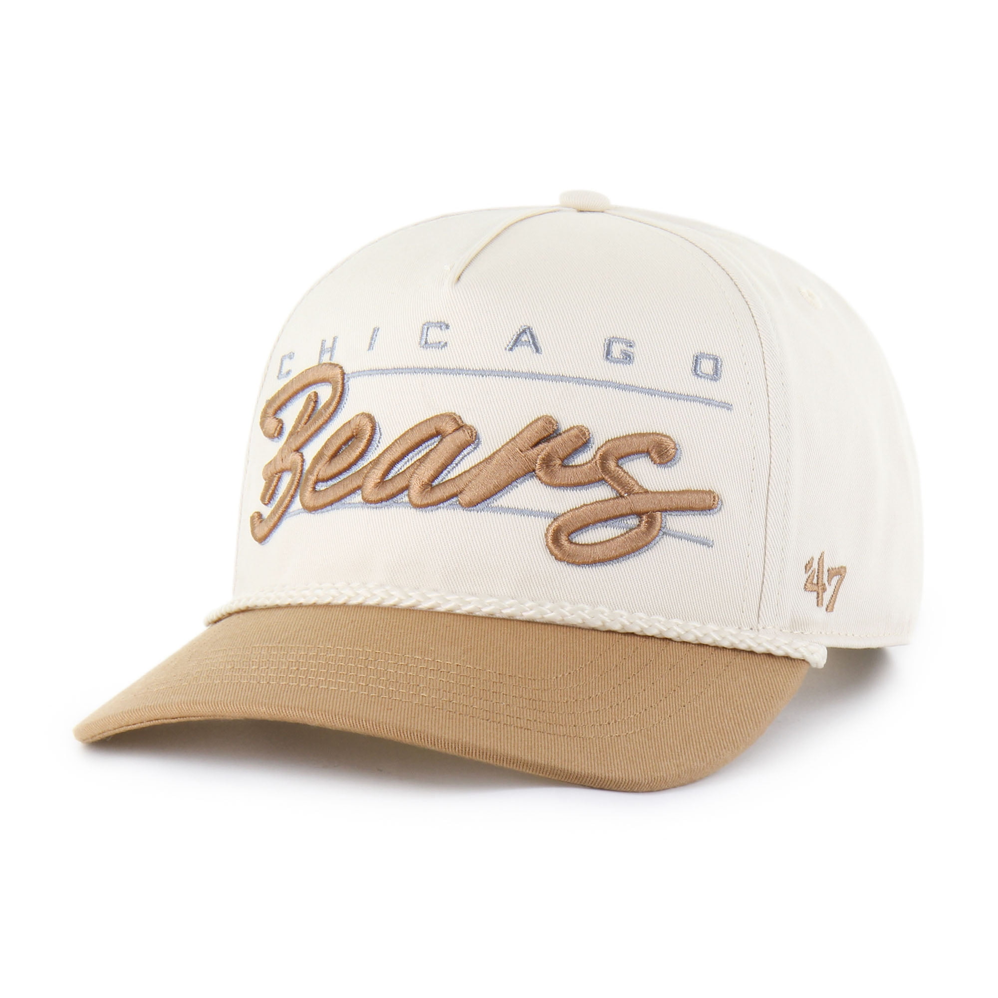 Men's '47 Natural Chicago Bears Condor Two-Tone Hitch Adjustable Hat ...