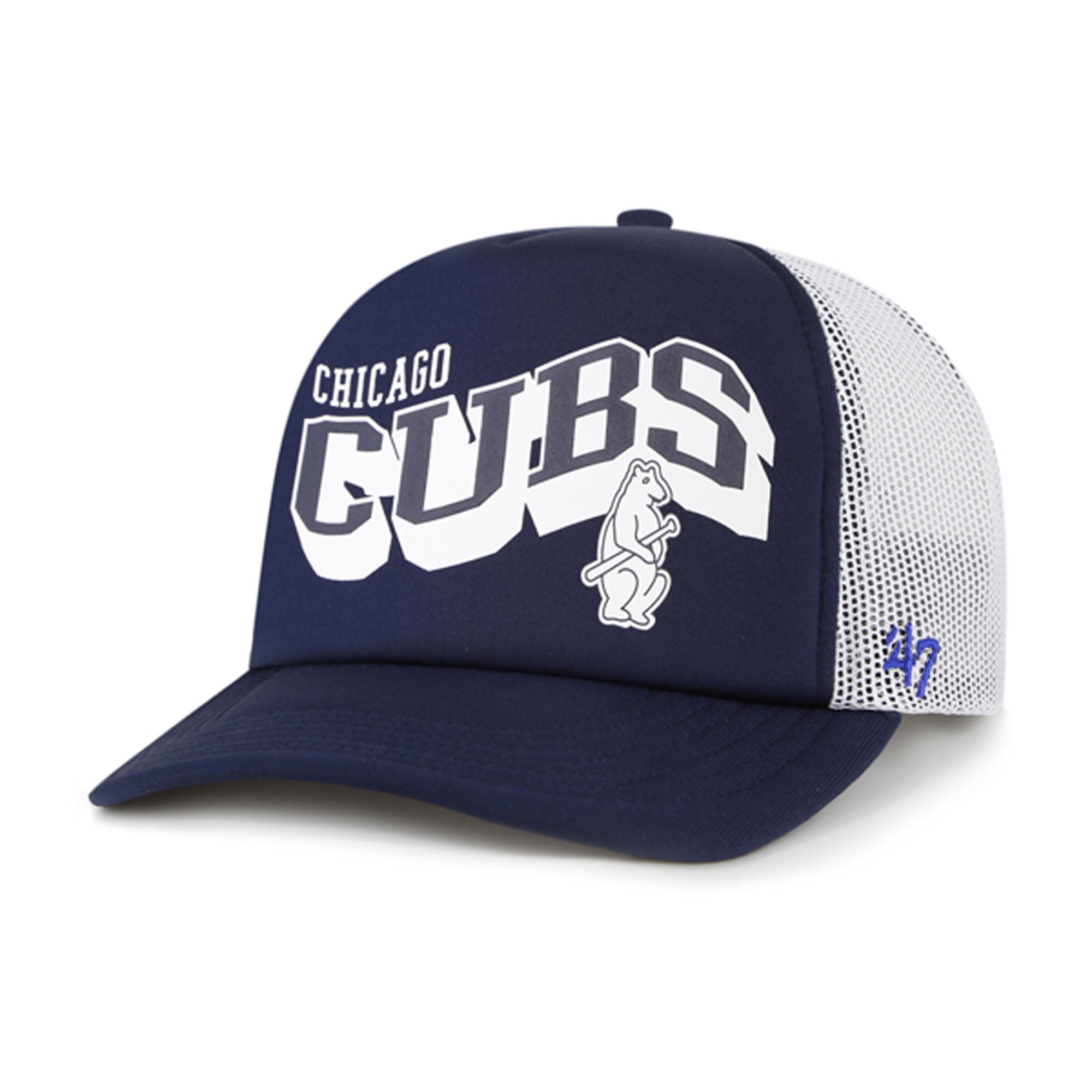 Men's '47 Navy Chicago Cubs Meander Foam Trucker Snapback Hat - Walmart.com