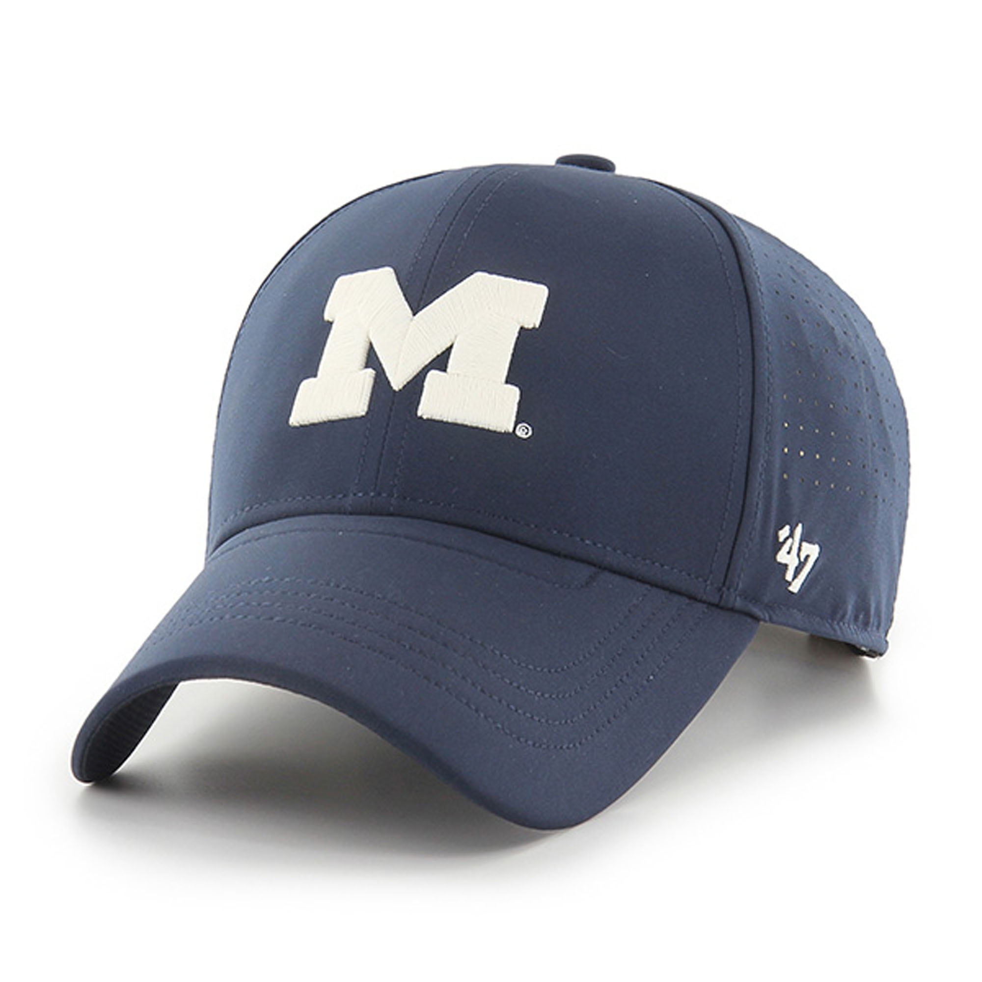 Men's '47 Navy Michigan Wolverines Forward Vent MVP Adjustable Hat ...