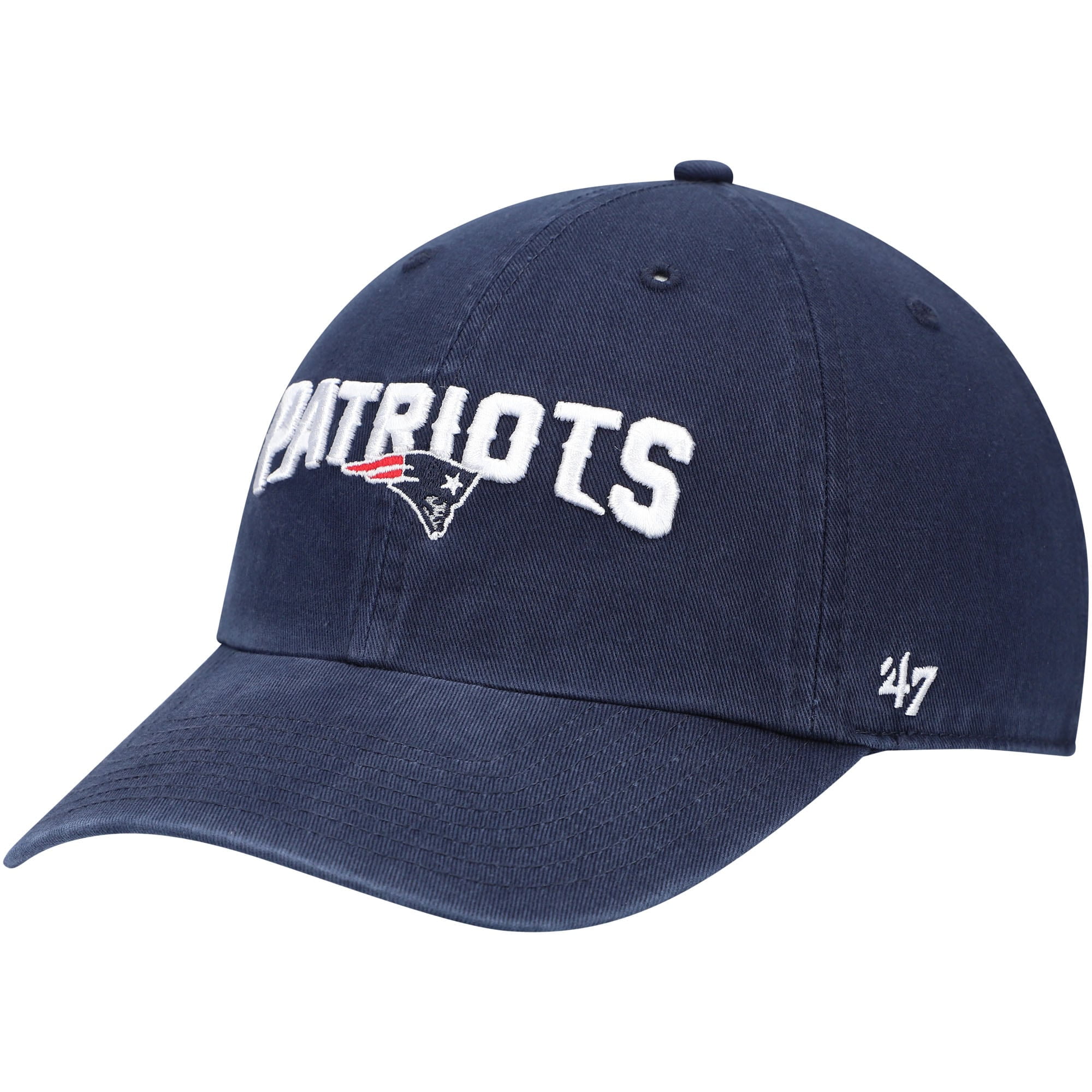 Men's '47 Navy New England Patriots Clean Up Alternate Logo Adjustable ...
