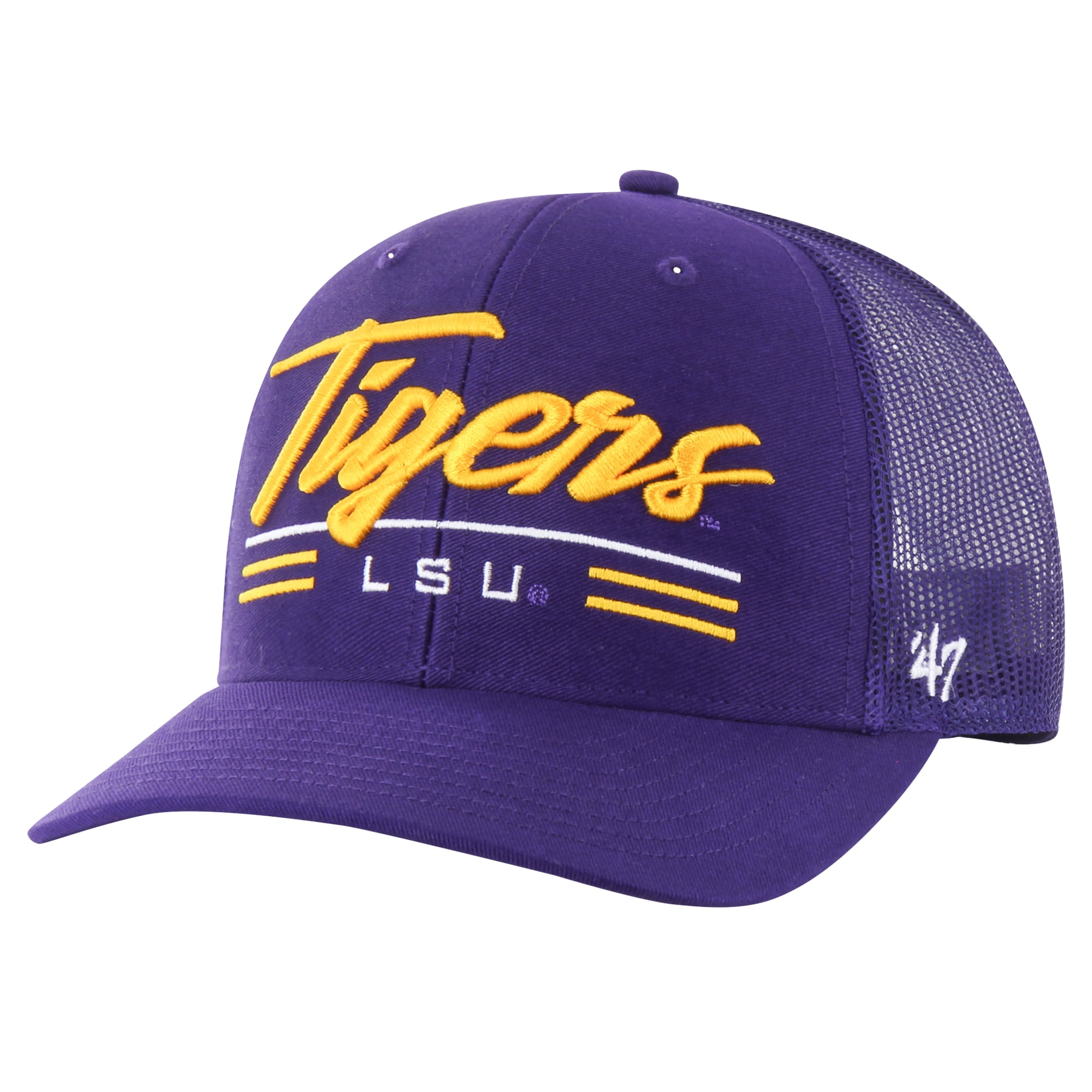 Men's '47 Purple LSU Tigers Garner Trucker Adjustable Hat - Walmart.com