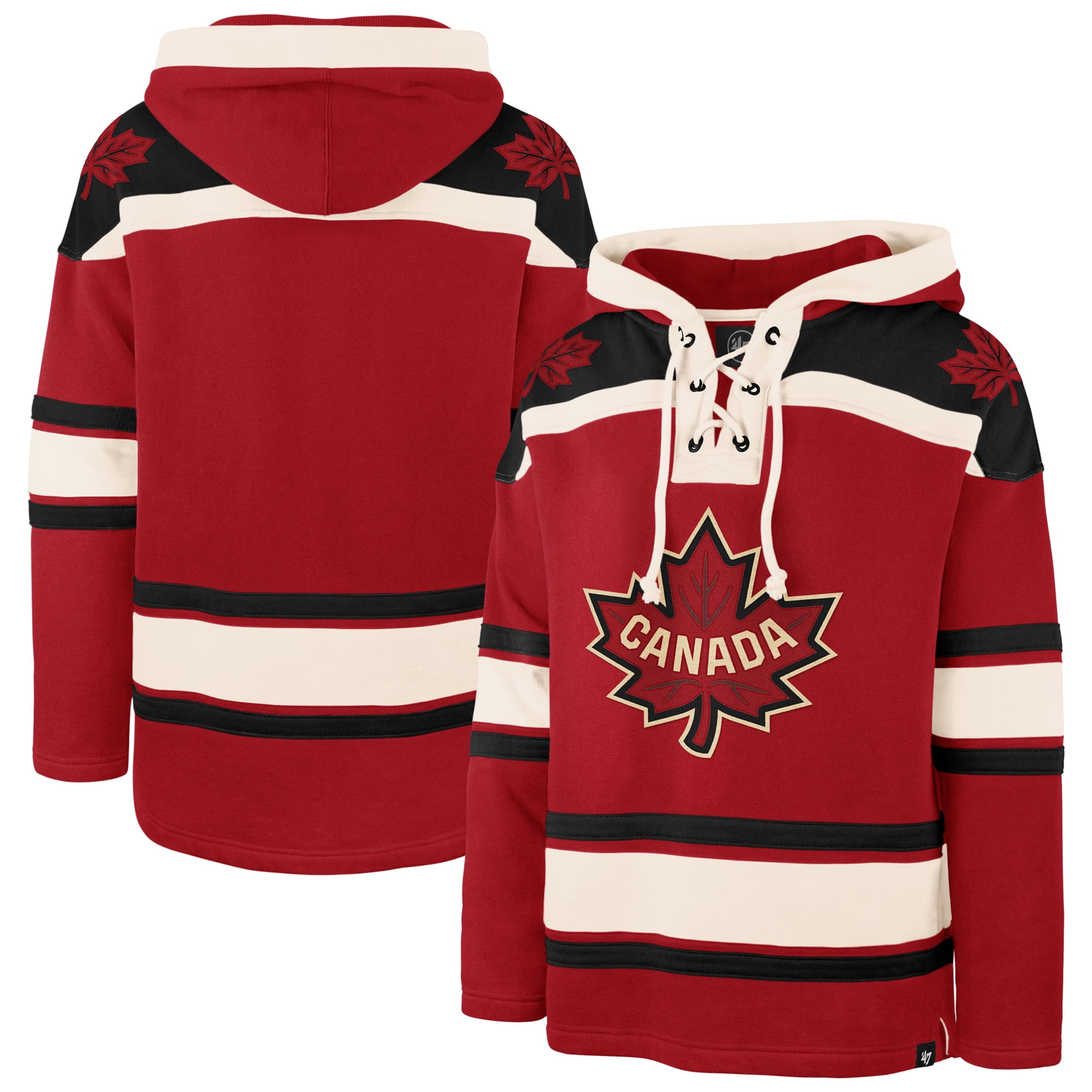 Men's '47 Red Canada 2025 4 Nations Face-Off Superior Lacer Pullover ...