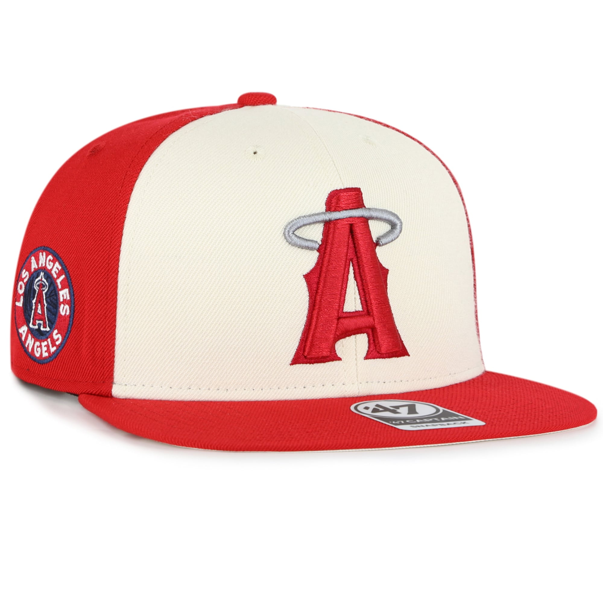 Men's '47 Red Los Angeles Angels 2021 City Connect Captain Snapback Hat ...