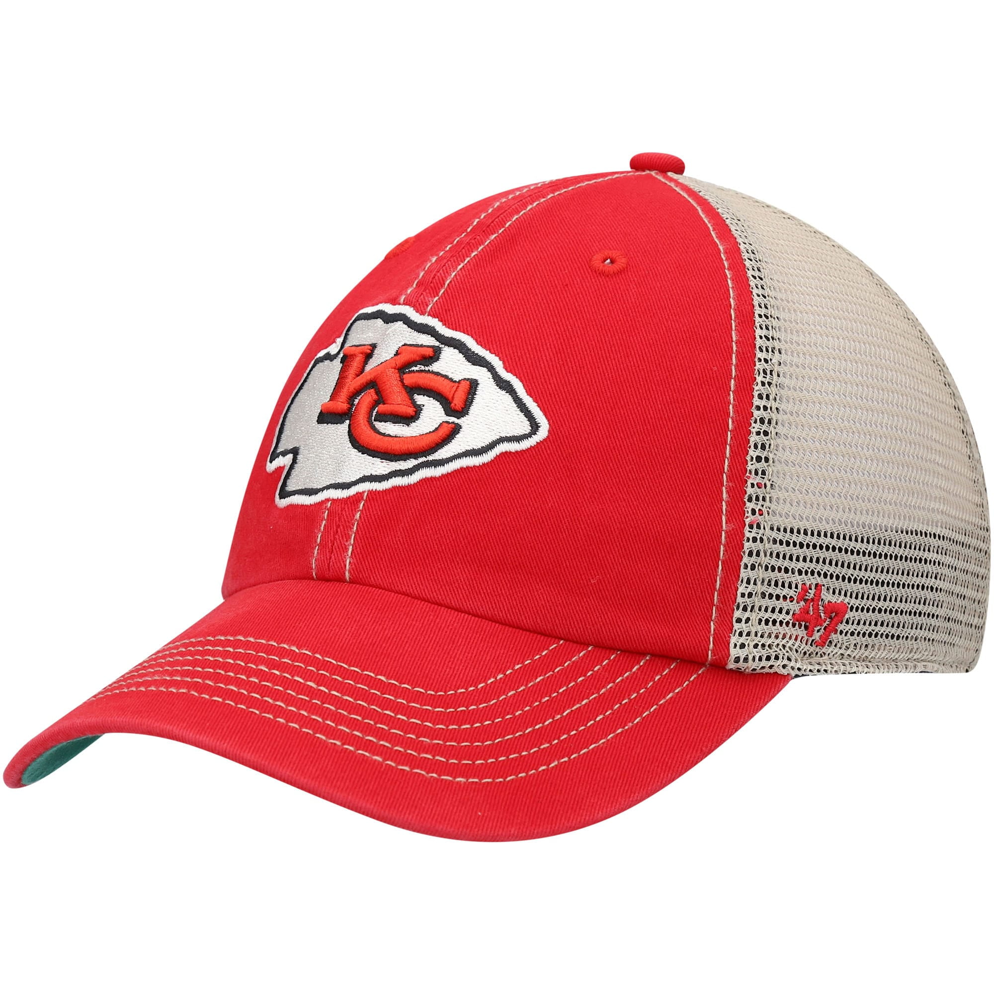 Men's '47 Red/Natural Kansas City Chiefs Trawler Trucker Clean Up ...