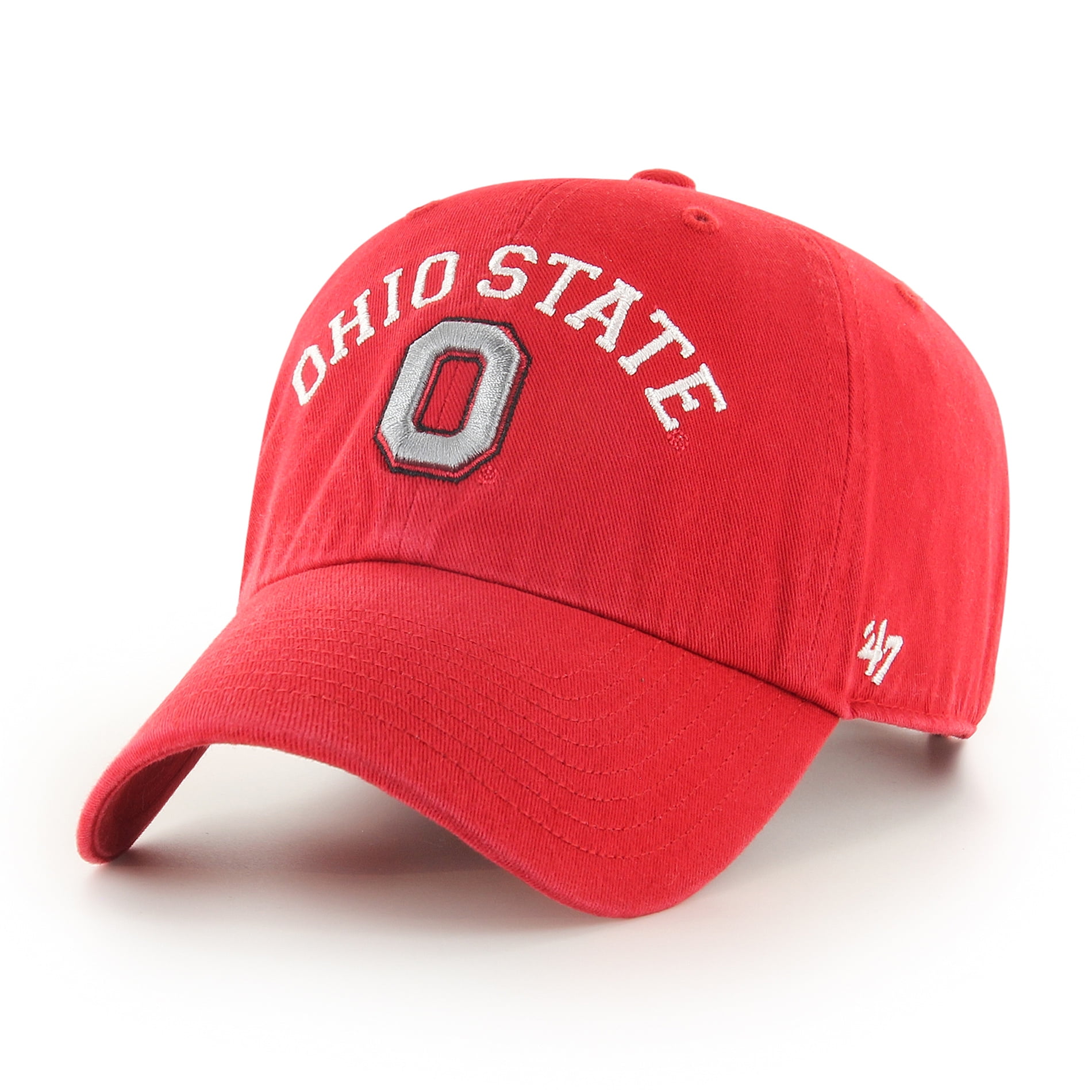 Men's-'47 Red Ohio State Buckeyes Classic Arch Clean Up Adjustable Hat - Walmart.com