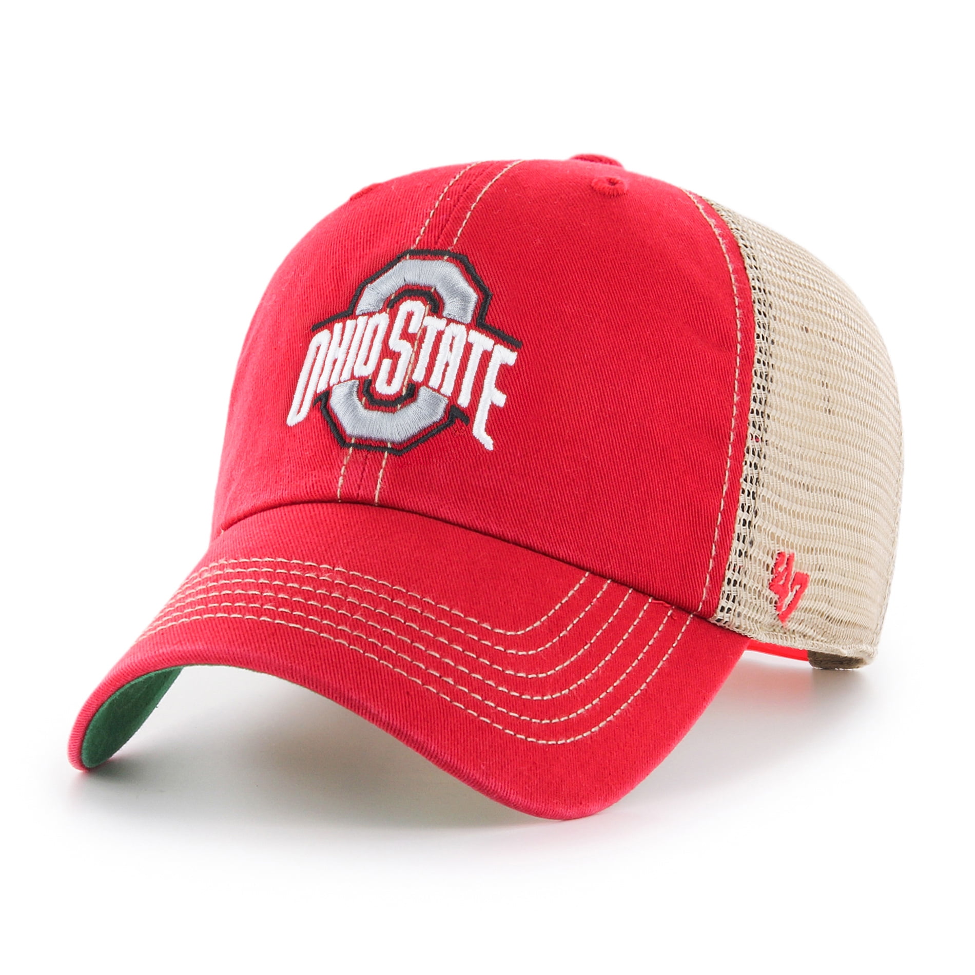Men's-'47 Red Ohio State Buckeyes Trawler Clean Up Adjustable Hat ...