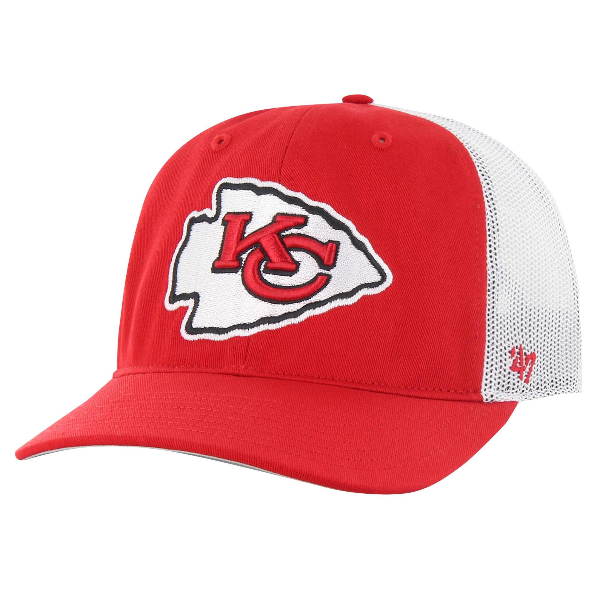 Men's '47 Red/White Kansas City Chiefs Team Unstructured Trucker ...