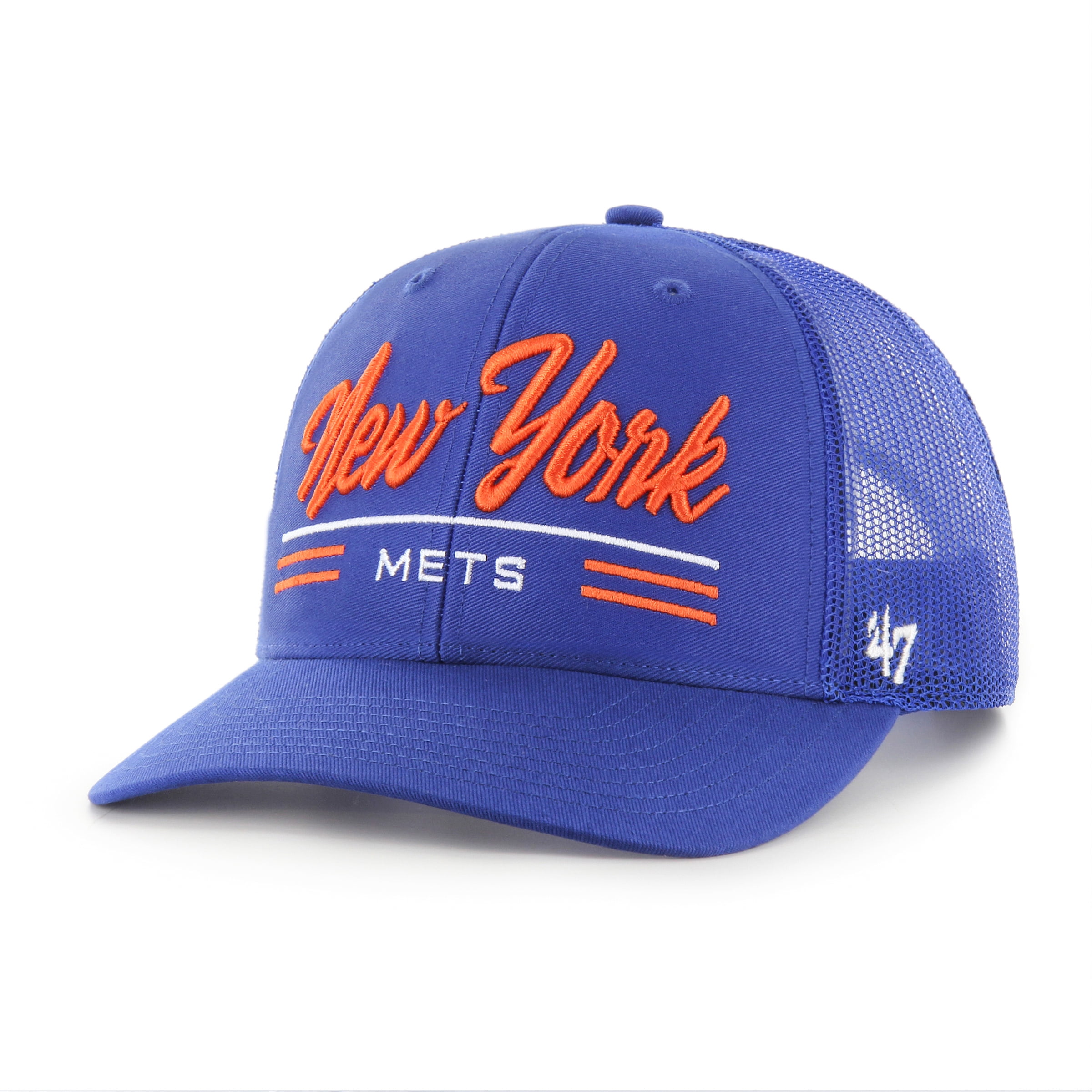 Men's '47 Royal New York Mets Garner Trucker Adjustable Hat - Walmart.com