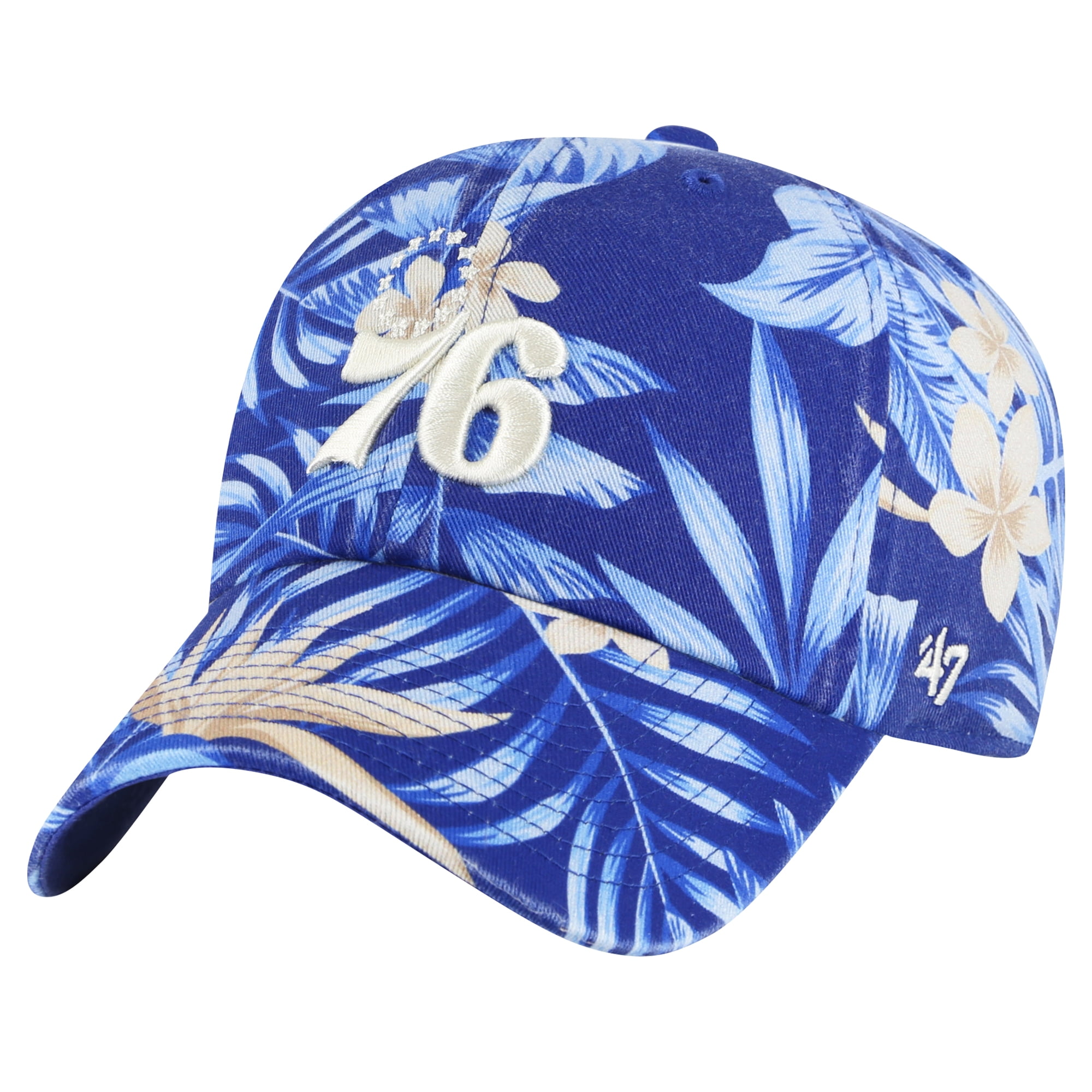 Men's '47 Royal Philadelphia 76ers Tropicalia Floral Clean Up ...