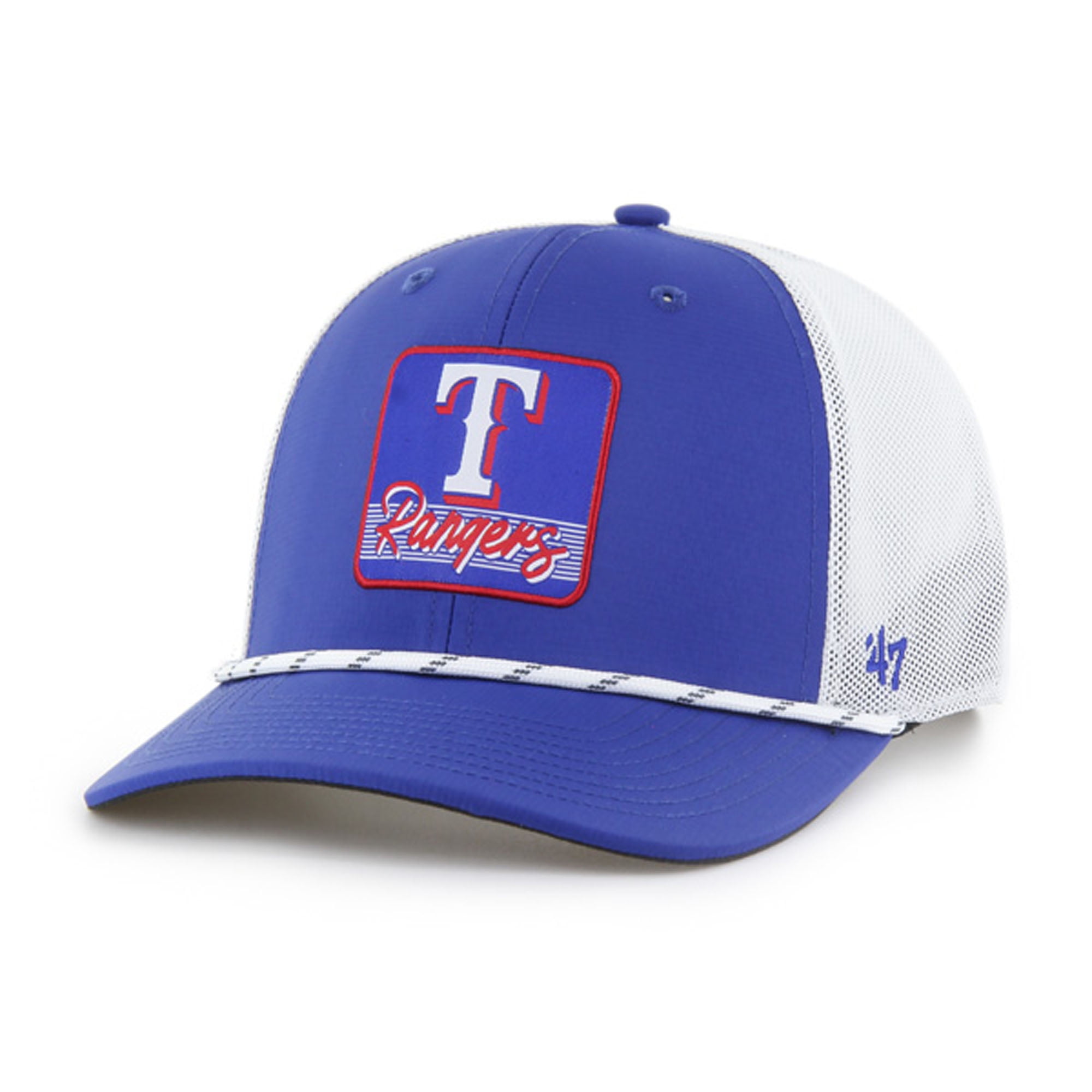 Men's '47 Royal/White Texas Rangers Scratch Adjustable Trucker Hat ...