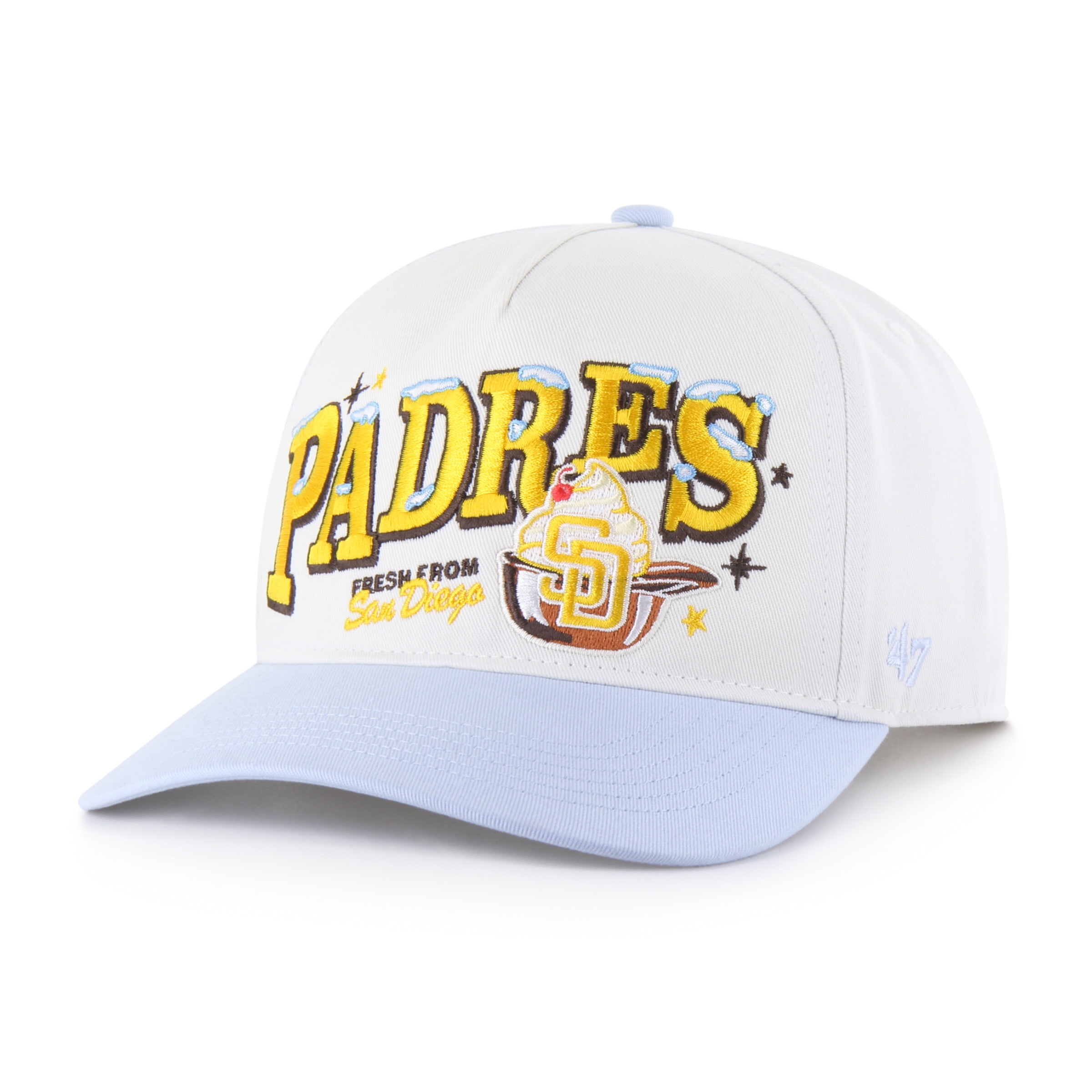 Men's '47 Stone/Light Blue San Diego Padres Parlor Hitch Adjustable Hat ...