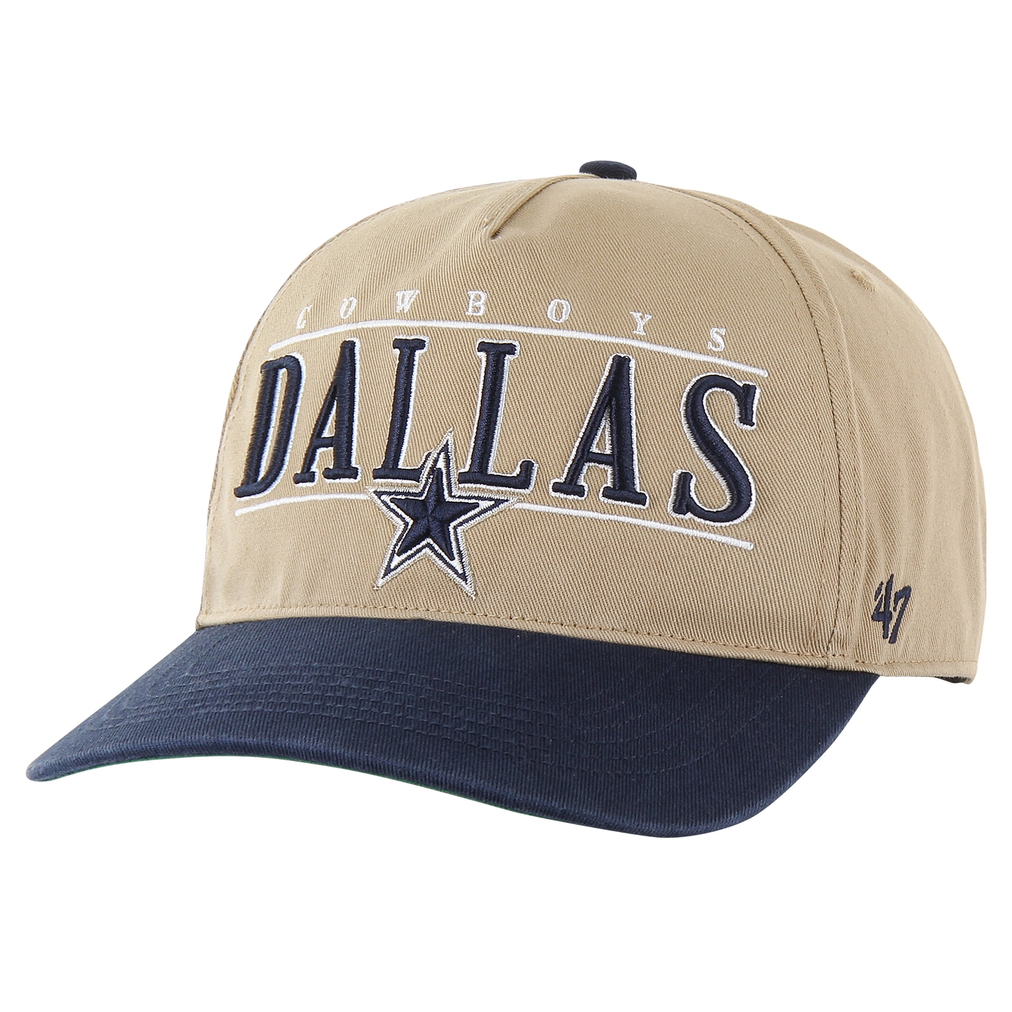Men's '47 Tan/Navy Dallas Cowboys City Line Hitch Adjustable Hat ...