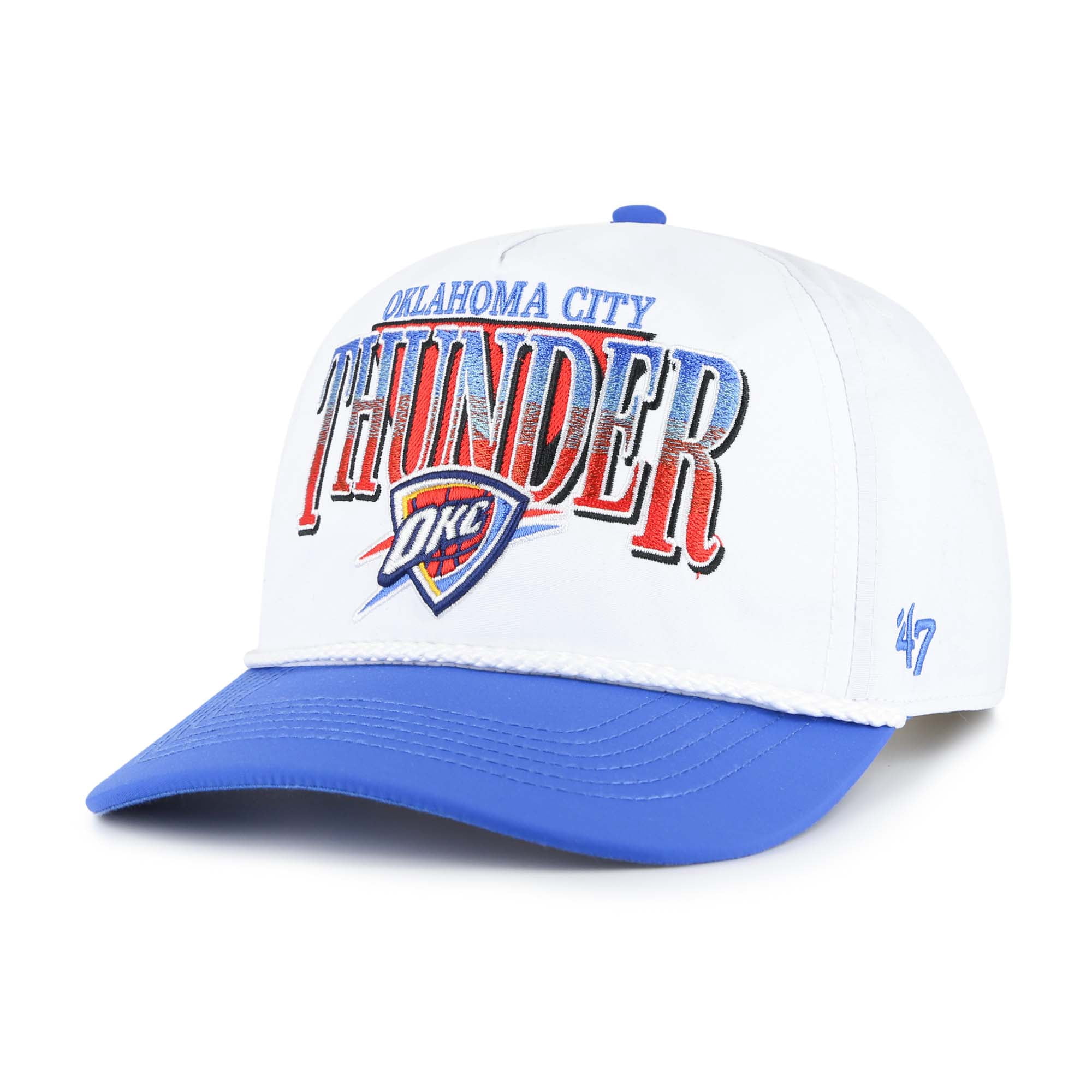 Men's '47 White/Blue Oklahoma City Thunder Tribute Two-Tone Hitch ...