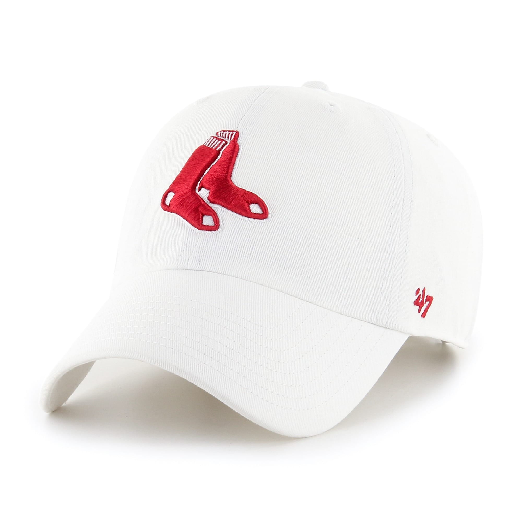 Men's '47 White Boston Red Sox Clean Up Adjustable Hat - Walmart.com