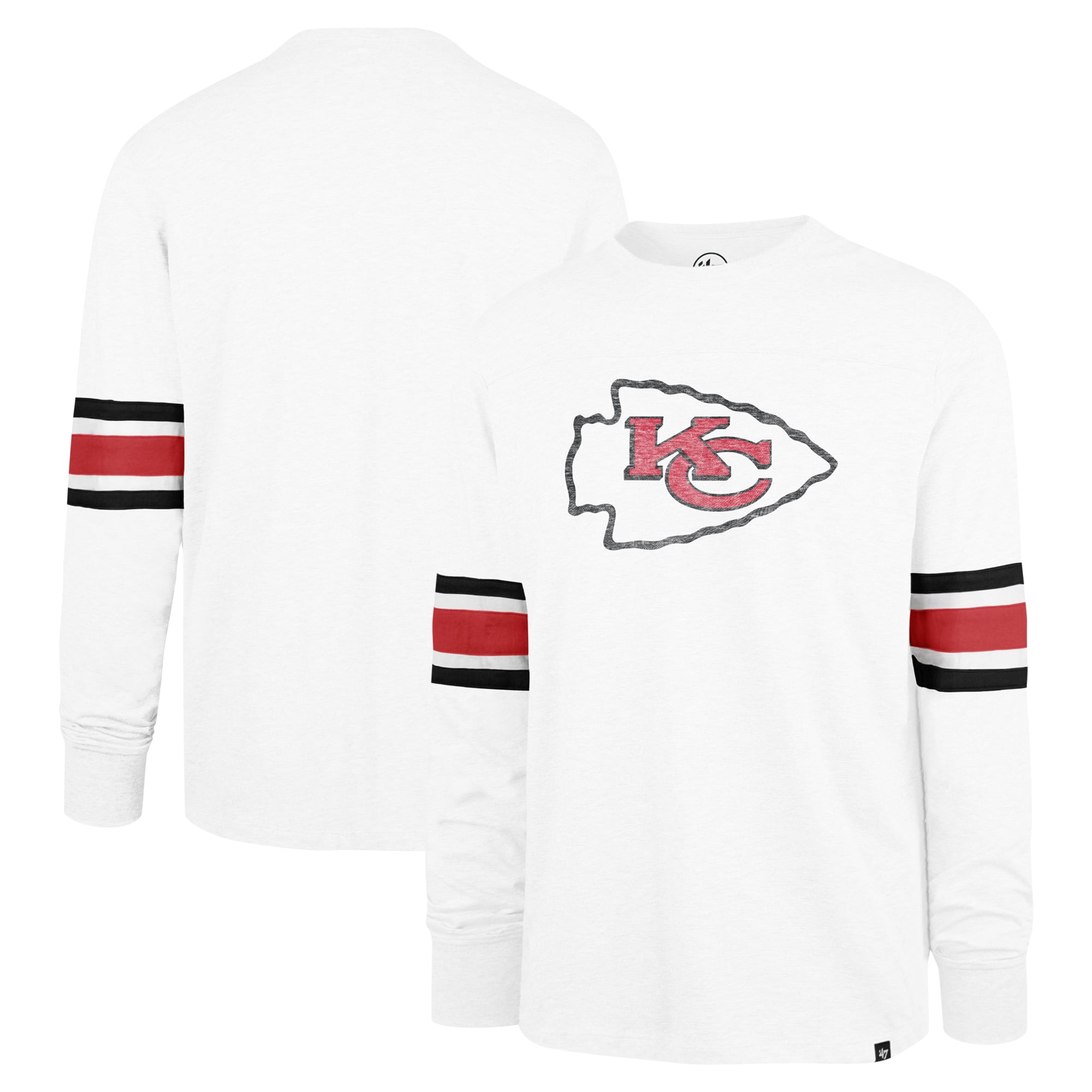 Men's '47 White Kansas City Chiefs Gridiron Premier Brex Long Sleeve T ...