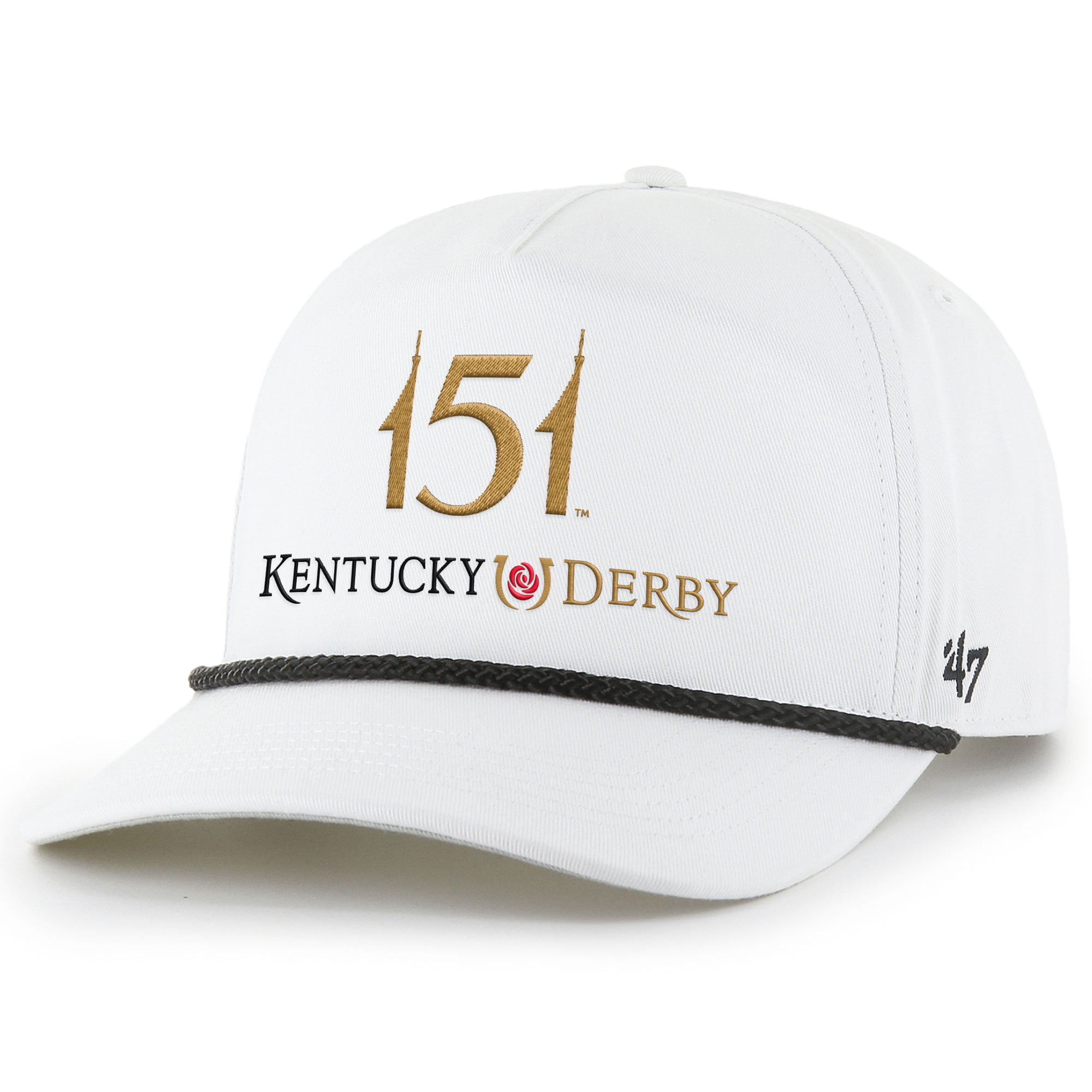Men's '47 White 151st Kentucky Derby Rope Hitch Adjustable Hat ...