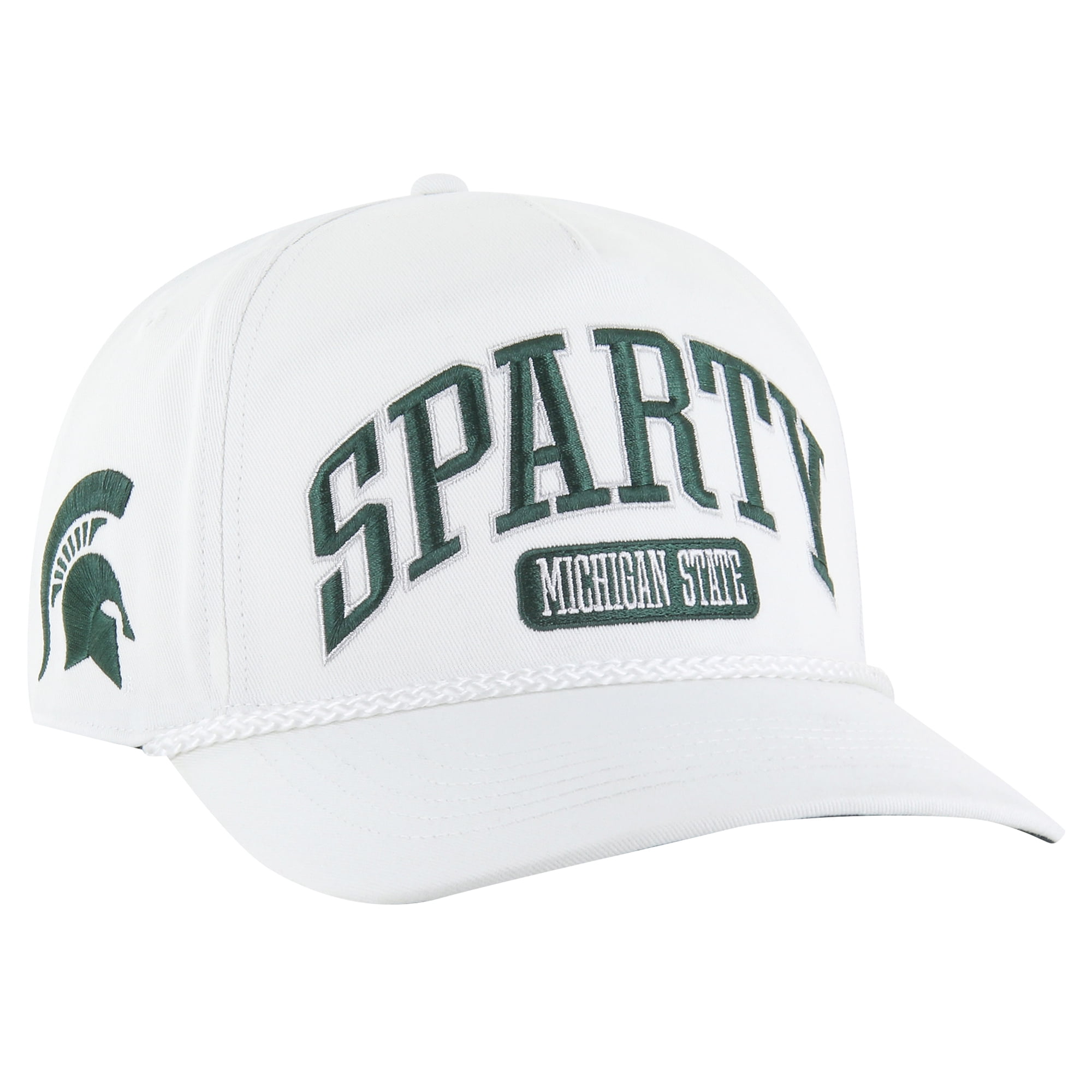 Men's '47 White Michigan State Spartans Local Arch Hitch Snapback Hat ...