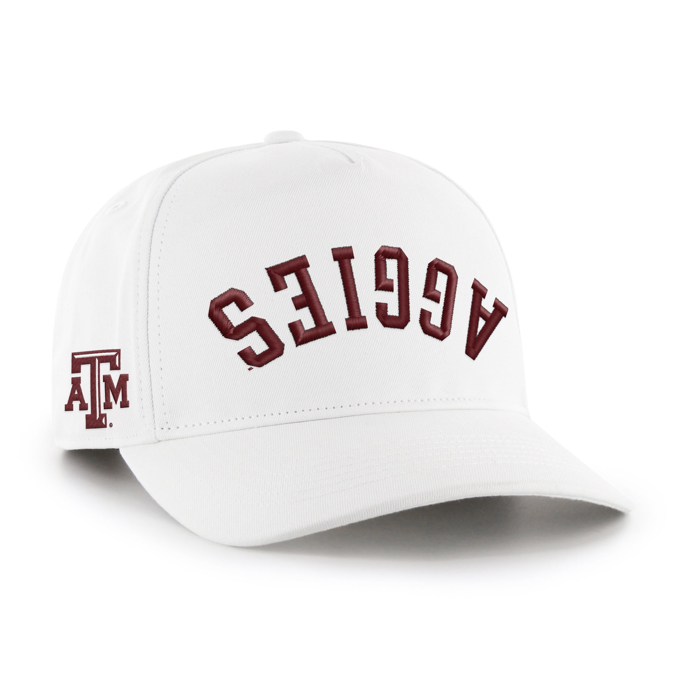 Men's '47 White Texas A&M Aggies Flip Script Hitch Adjustable Hat ...