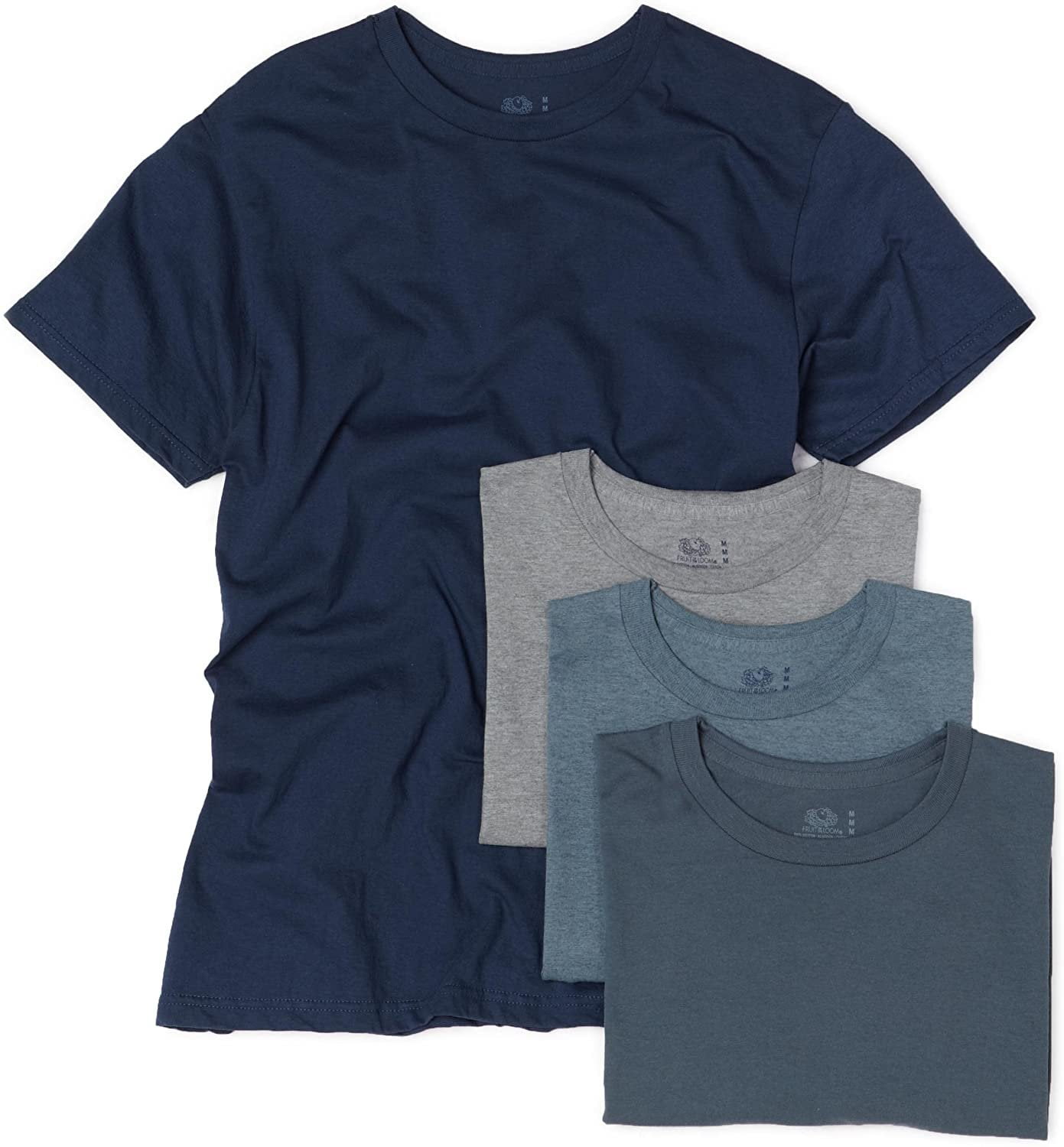 Men's 4pk Assorted Color Crew - Walmart.com