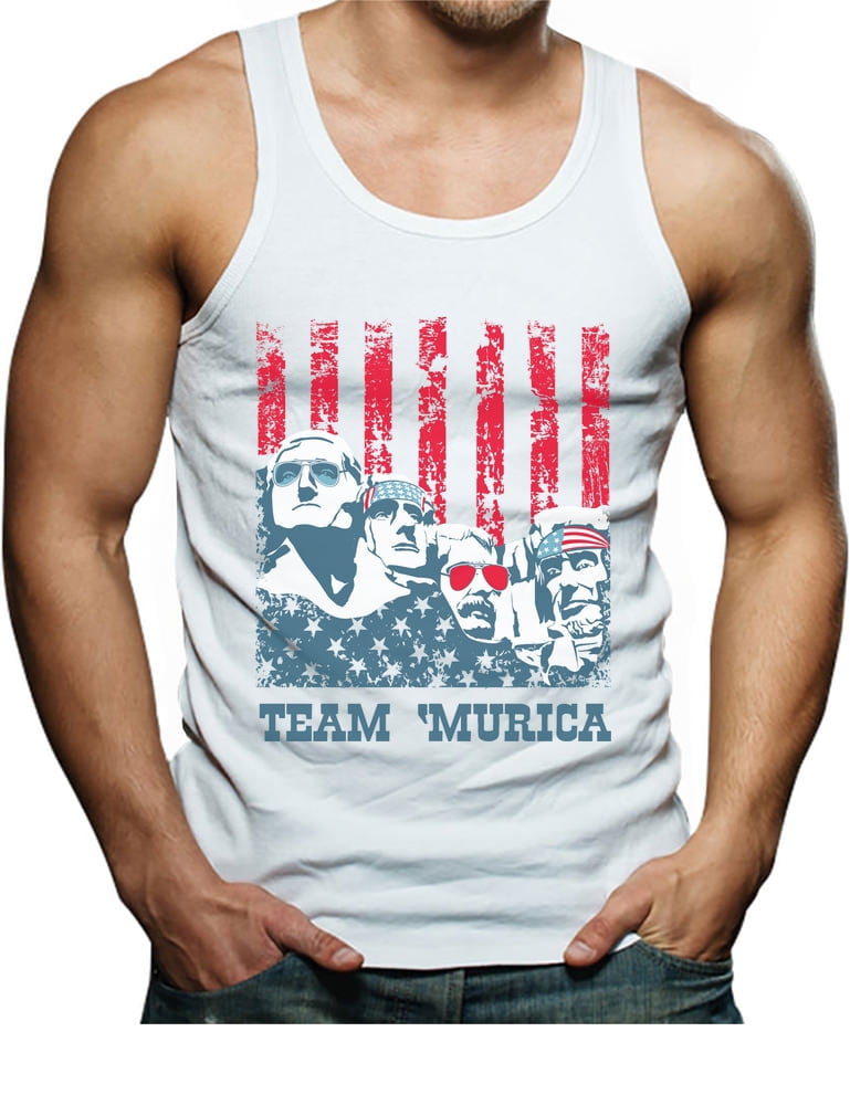 Men's 4th of July Tank Top - Patriotic USA Flag Graphic - Independence ...