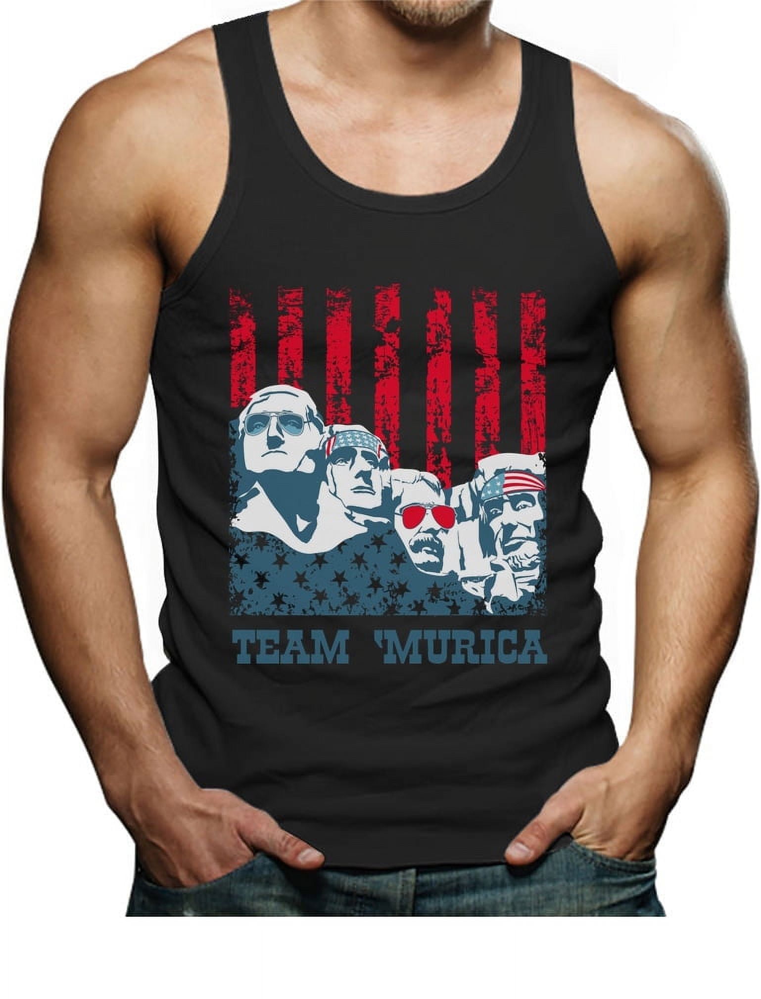 Men's 4th of July Tank Top - Patriotic USA Flag Graphic - Independence ...