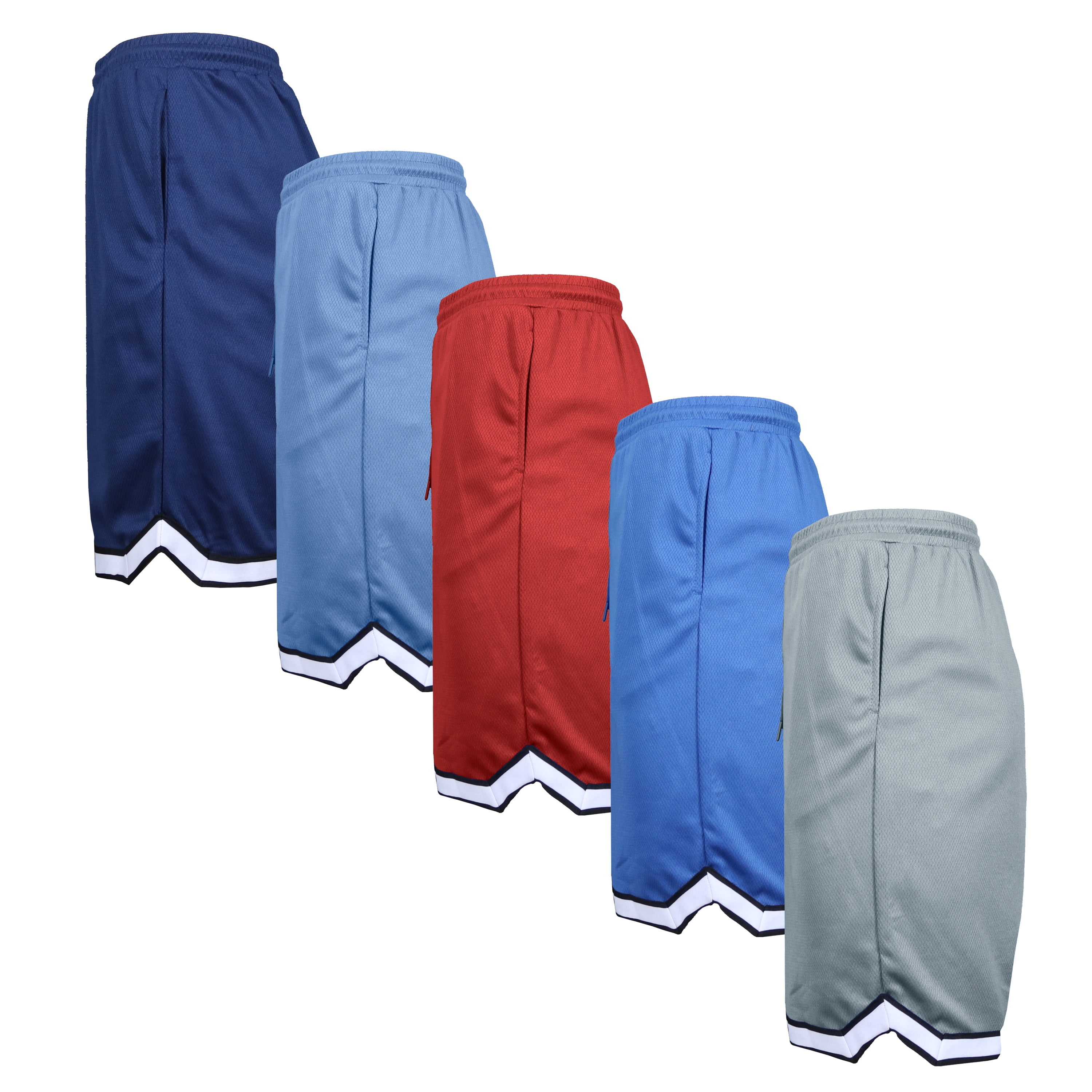 Men's 5-Pack Lightweight Breathable Moisture Wicking Mesh Shorts ...
