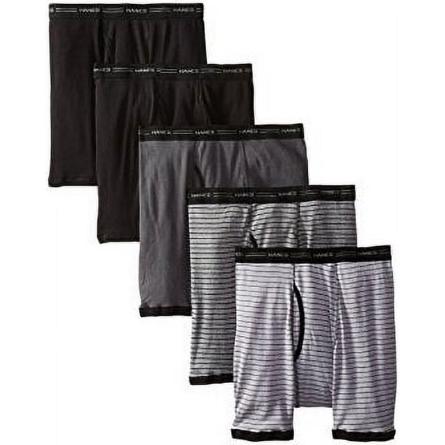 Men's 5-Pack Sports-Inspired Stripe Ringer Boxer Brief - Walmart.com