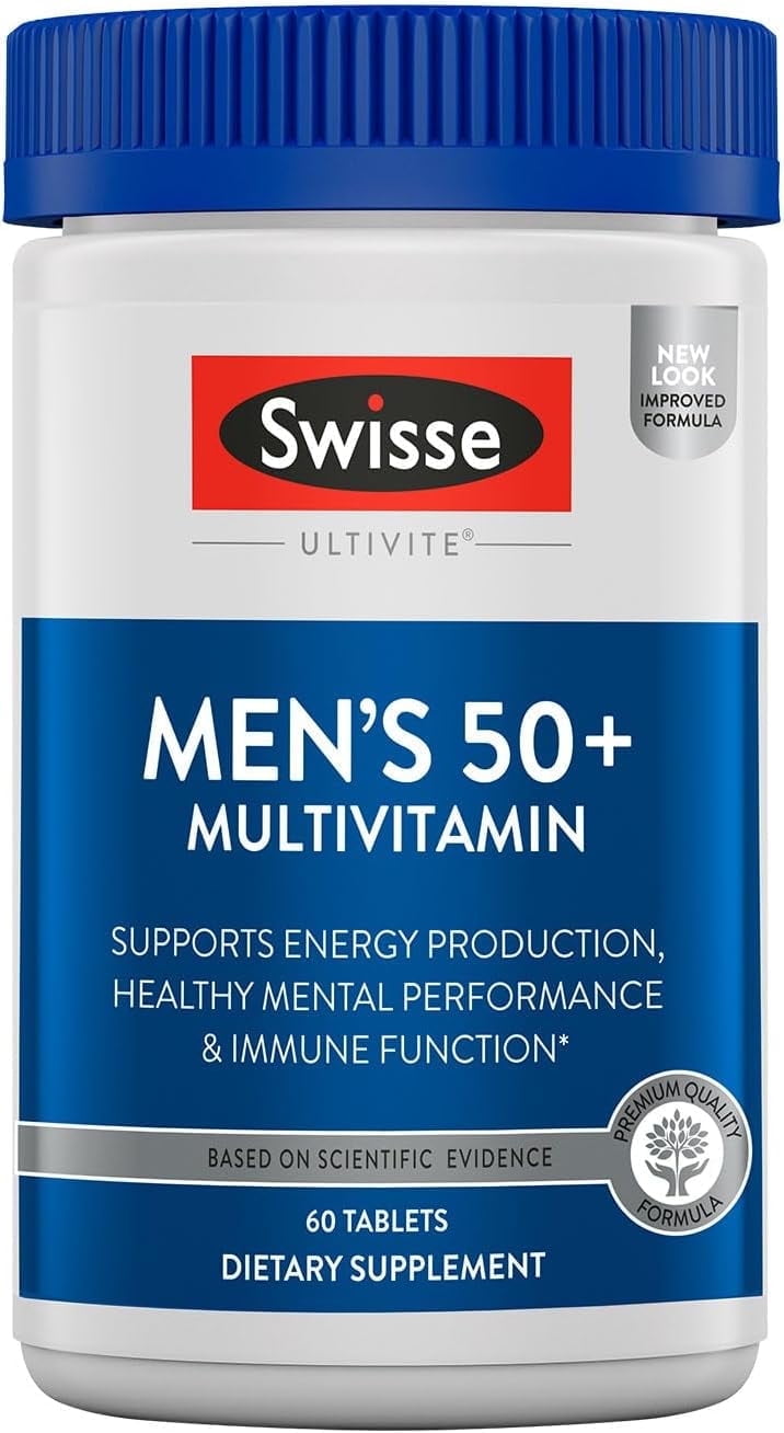 Swisse Men's Multivitamin for Men 50 & Over, Supports Overall Wellbeing ...