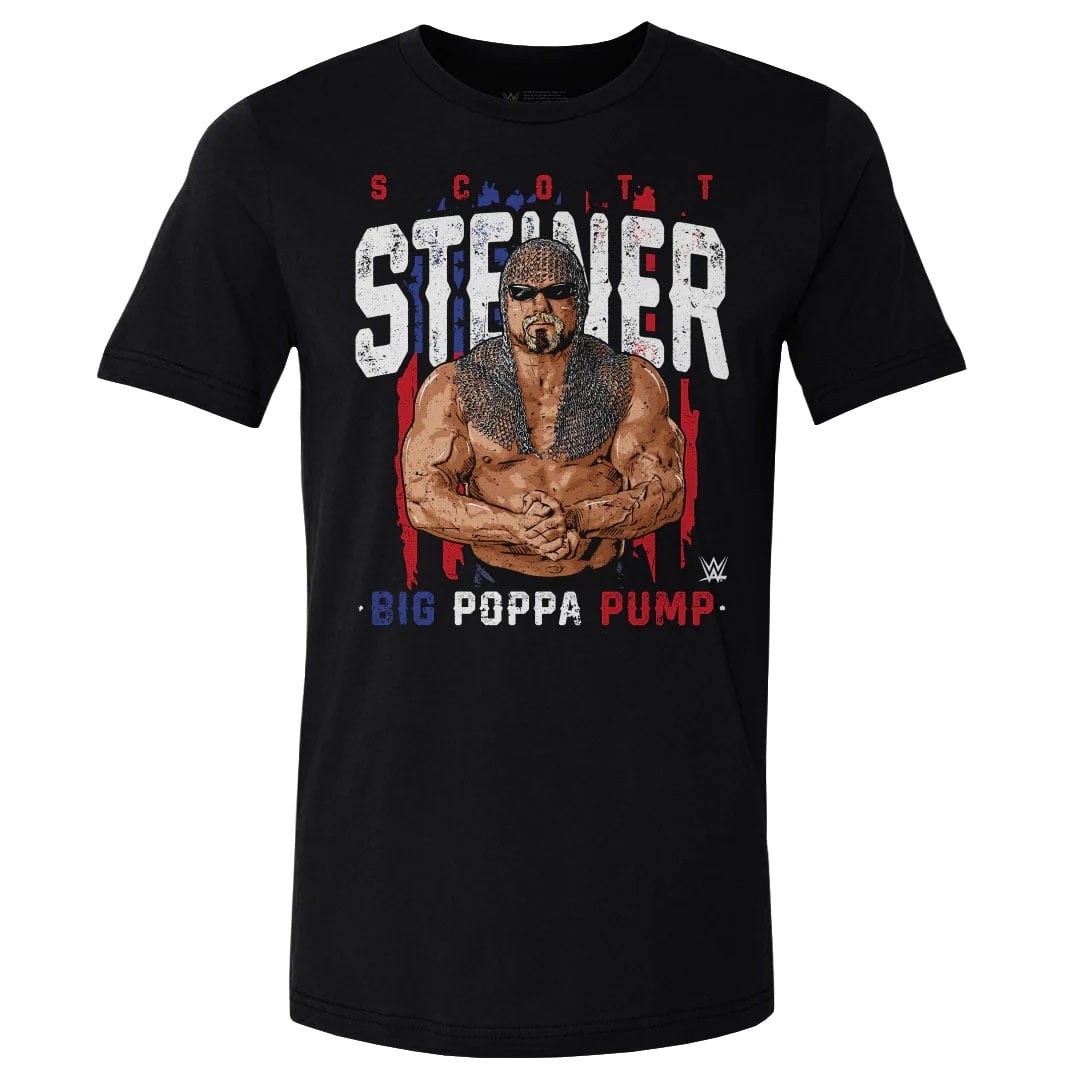 Men's 500 Level Black Scott Steiner Big Poppa Pump T-Shirt - Walmart.com