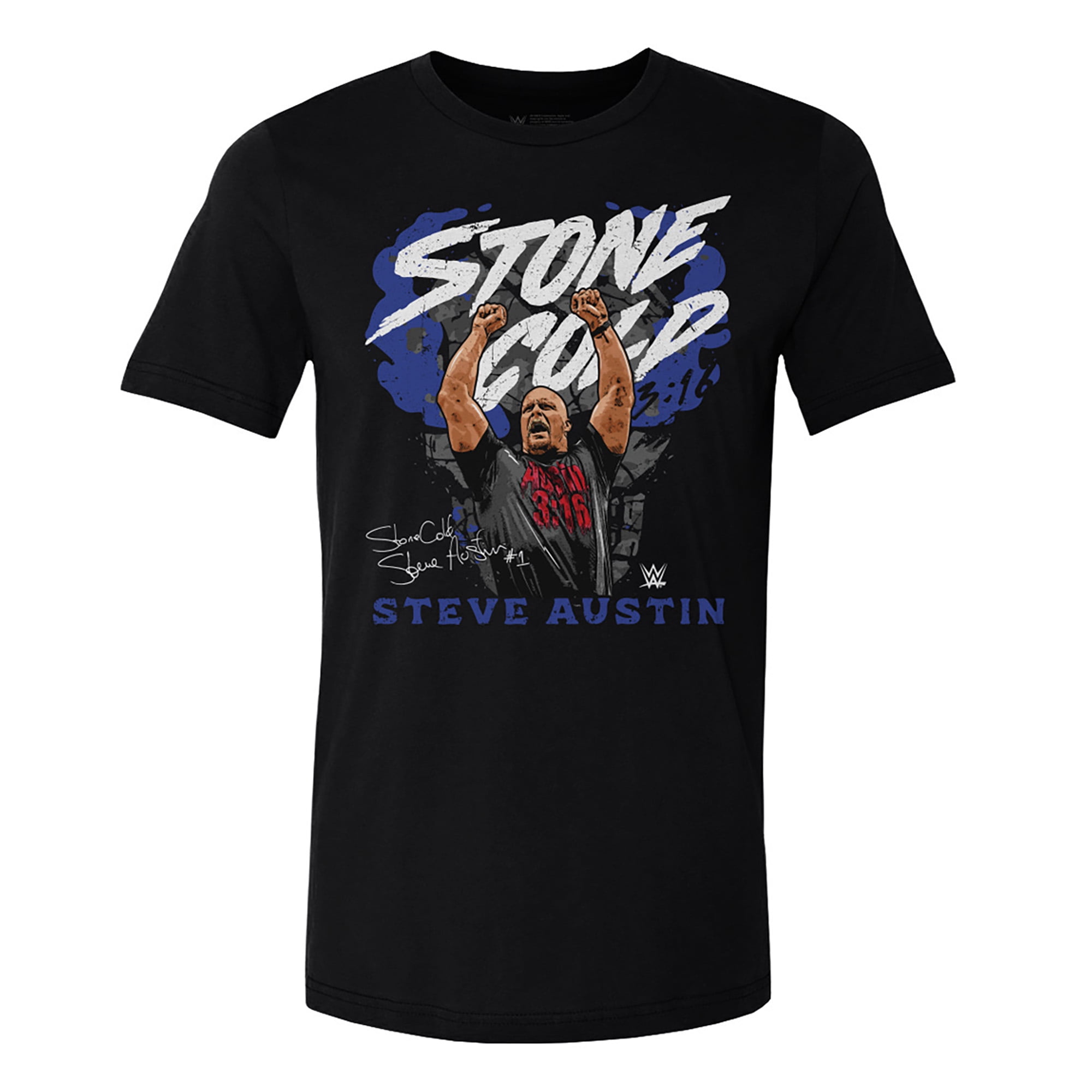 Men's 500 Level Black "Stone Cold" Steve Austin Pose T-Shirt - Walmart.com
