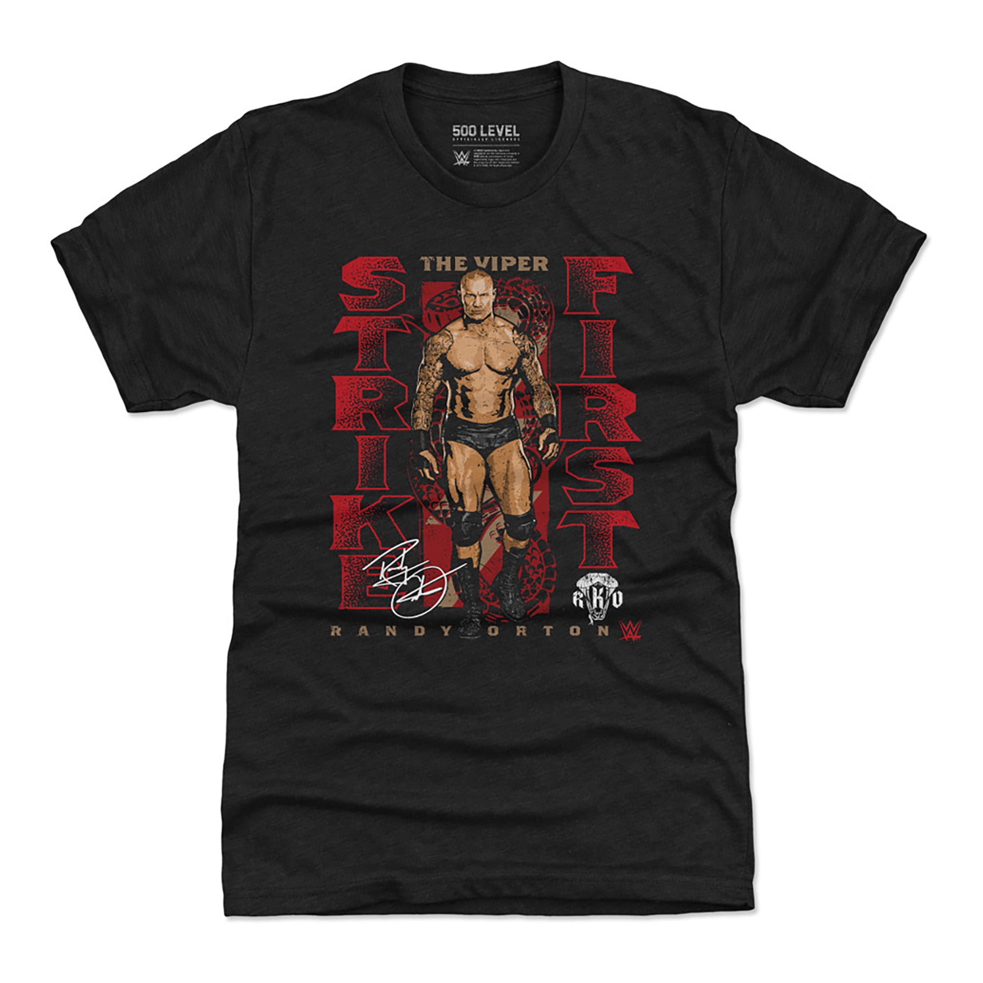 Men's 500 Level Heather Black Randy Orton The Viper Strike First ...