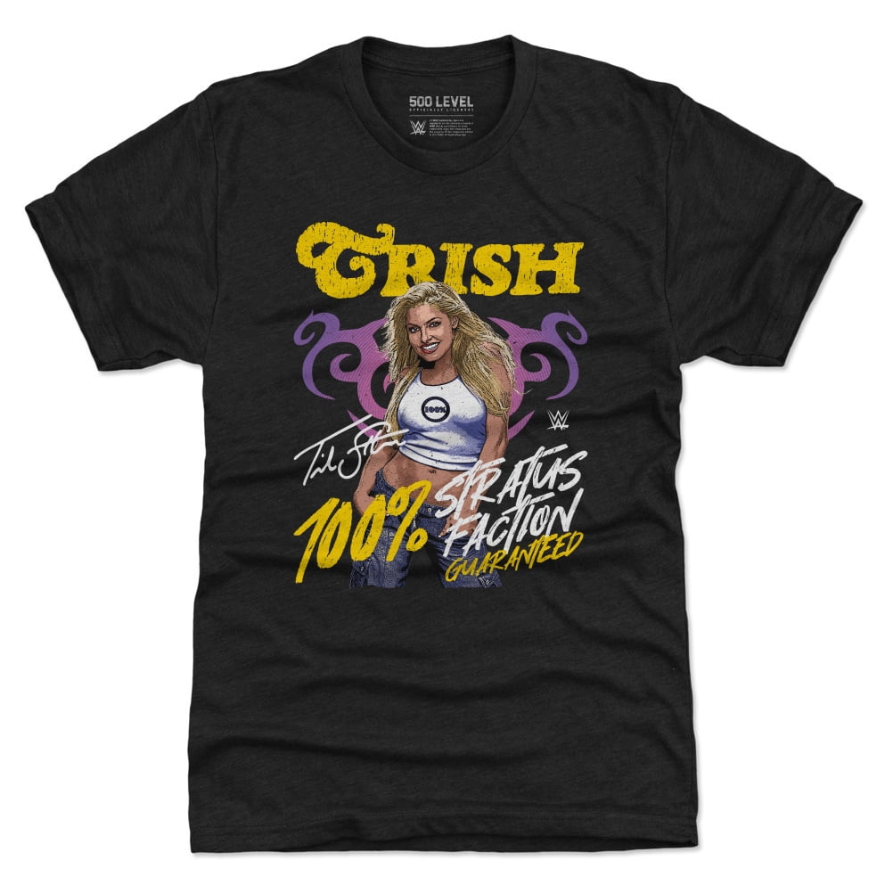 Men's-500 Level Heather Black Trish Stratus Stratusfaction Premium Tri ...