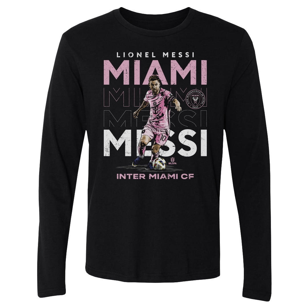 Men's 500 Level Lionel Messi Black Inter Miami CF Miami Long Sleeve T ...