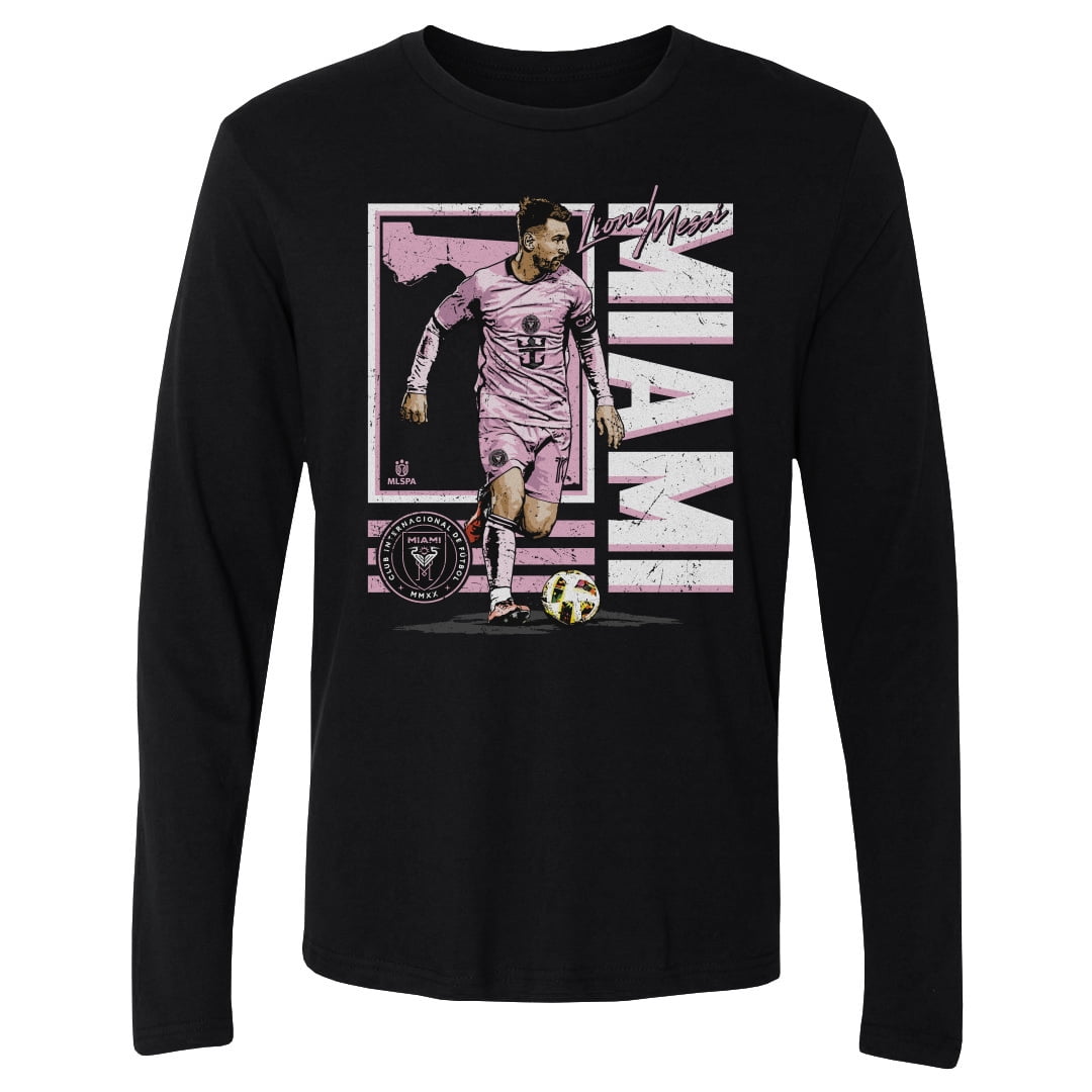 Men's 500 Level Lionel Messi Black Inter Miami CF State Long Sleeve T ...