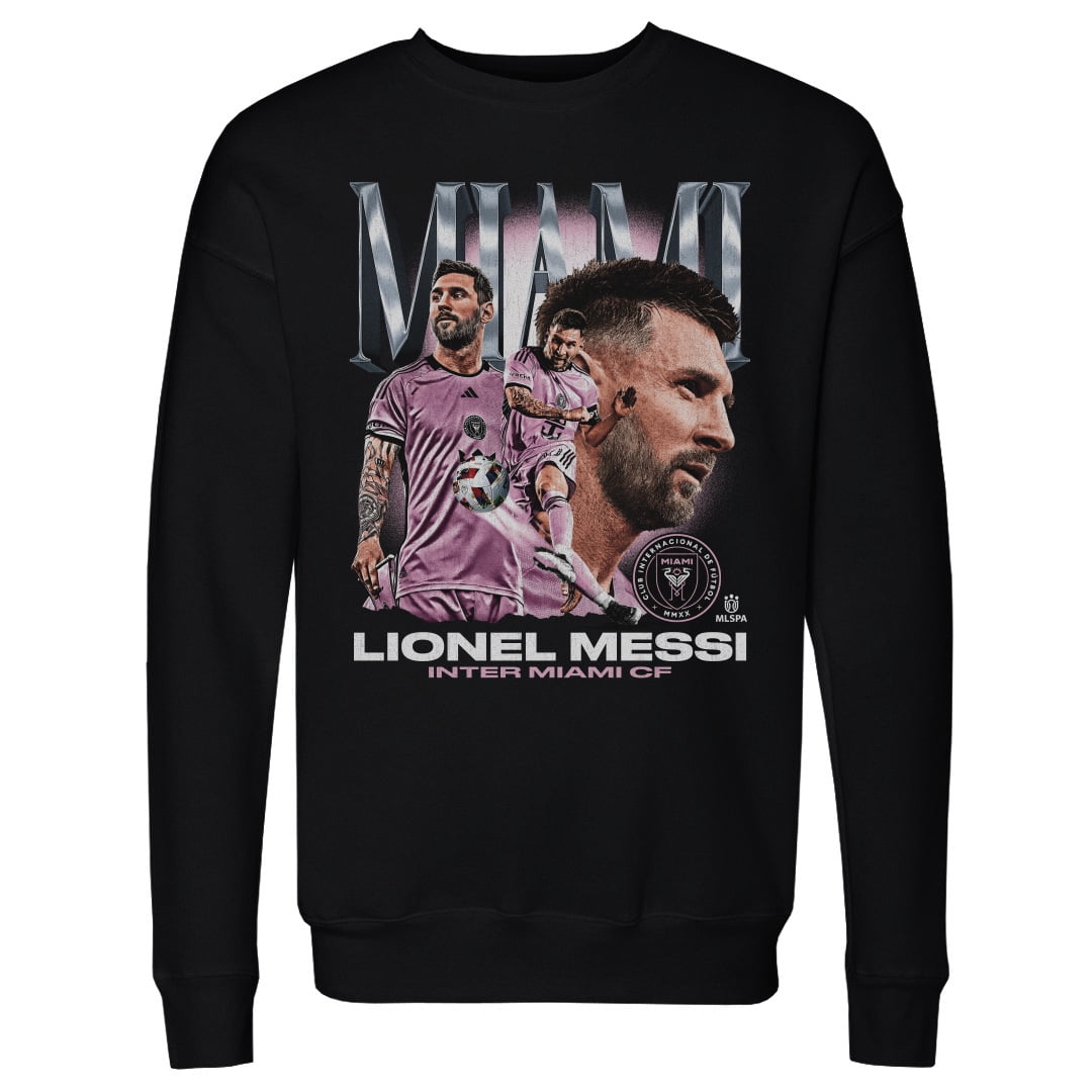 Men's 500 Level Lionel Messi Black Inter Miami CF Vintage Pullover ...