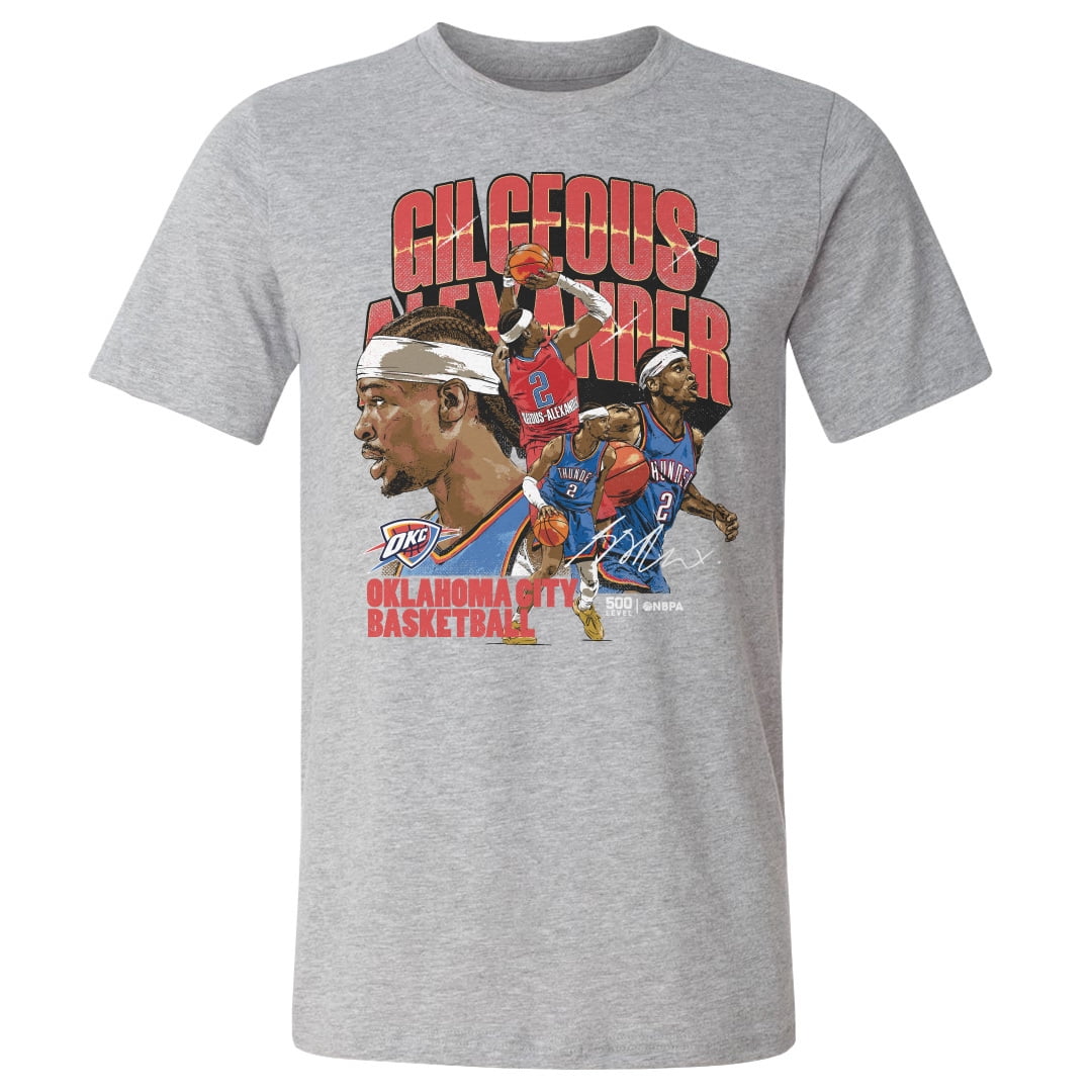 Men's 500 Level Shai Gilgeous-Alexander Heather Gray Oklahoma City Thunder Collage T-Shirt ...
