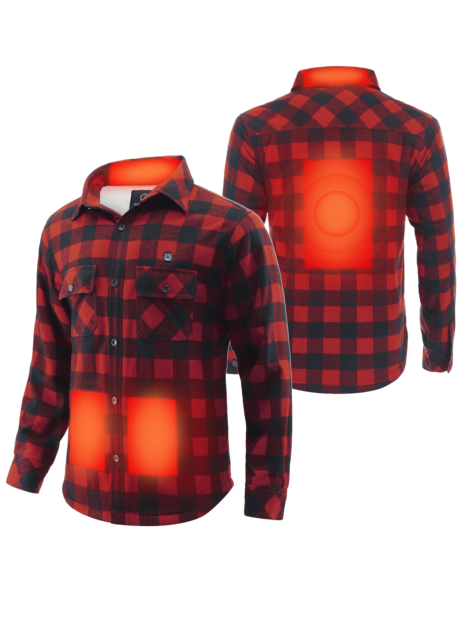 Sailwind Men's Thermal Long Sleeve 5V Battery Heated Insulated Sherpa ...