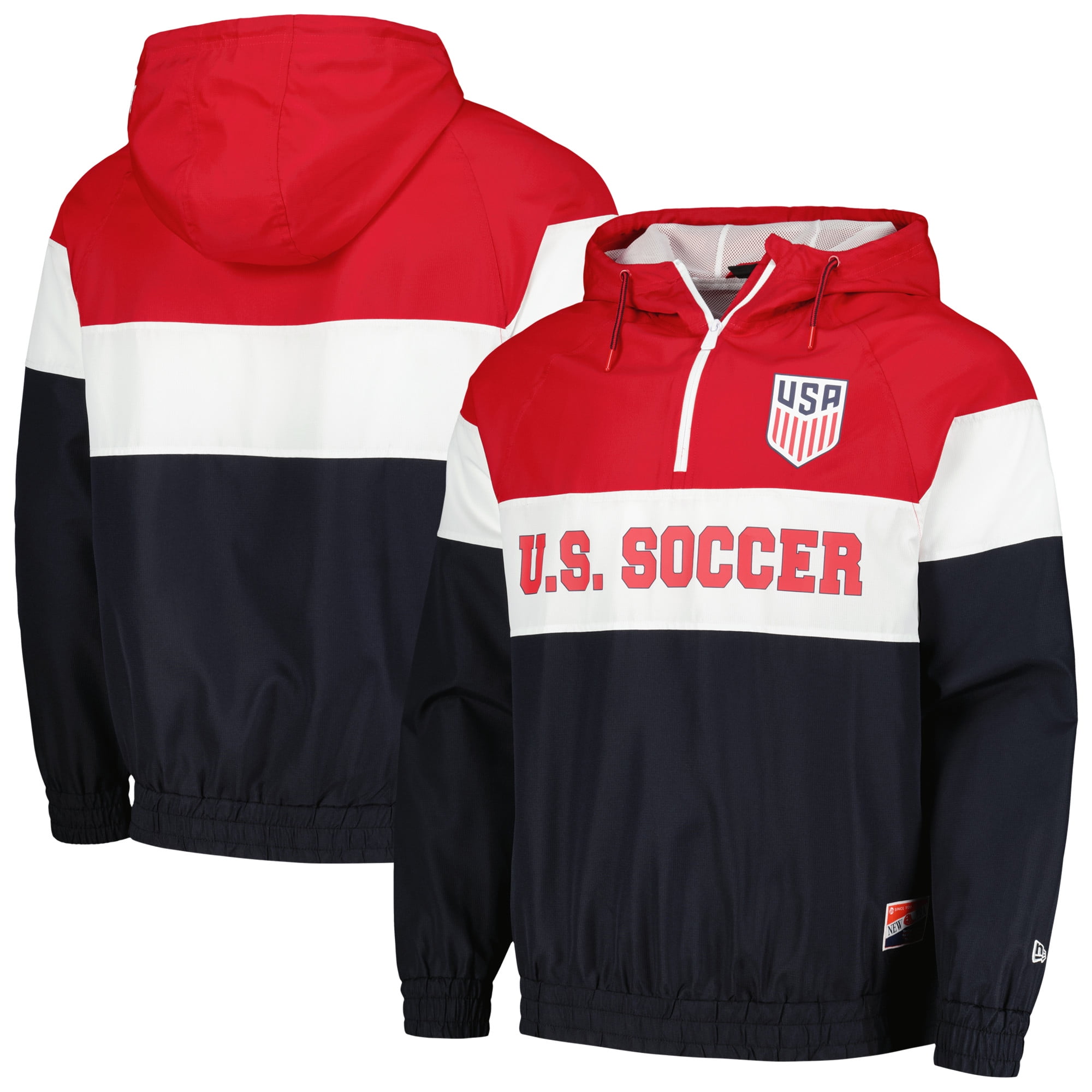 Men's 5th & Ocean by New Era Navy USMNT Throwback Quarter-Zip ...