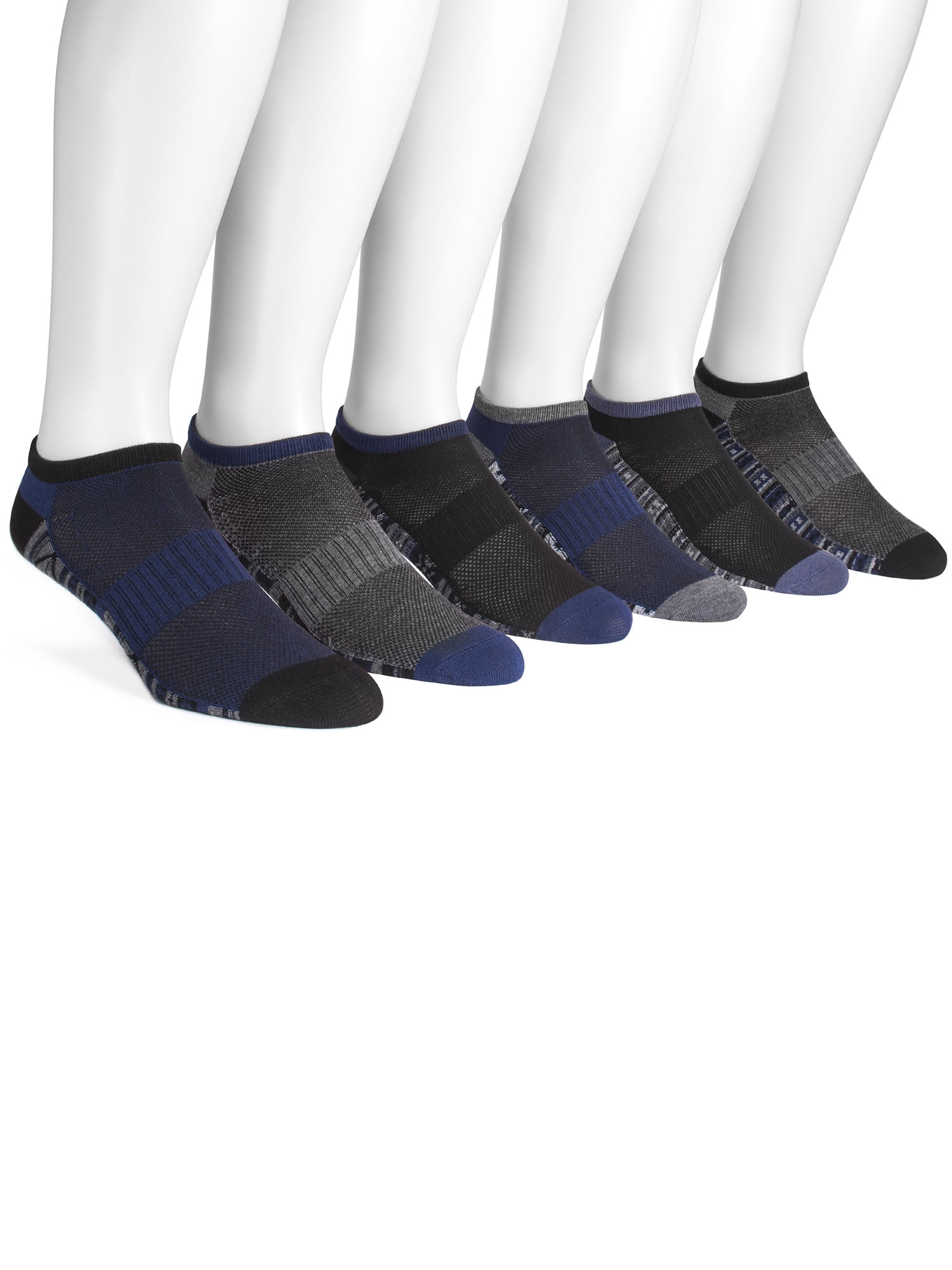 Men's 6 Pair Pack No Show Compression Arch Socks - Walmart.com