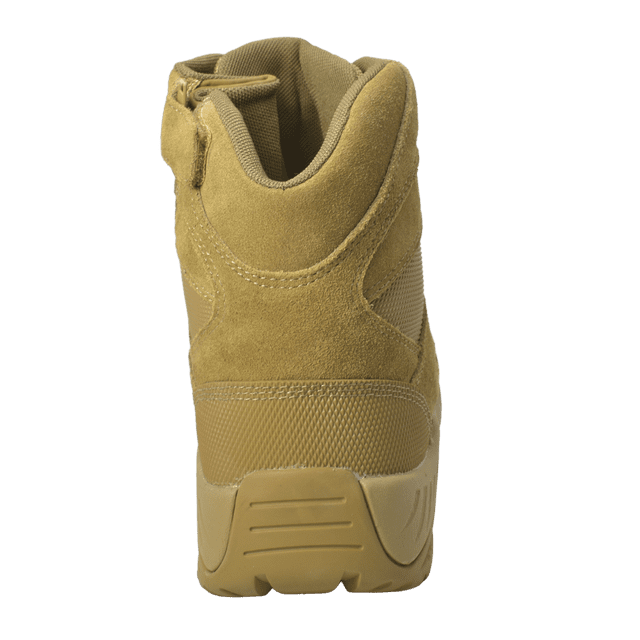 Men's 6" Suede Leather Side Zipper Tactical Boot, Coyote - Walmart.com