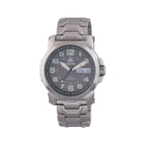 Men's 68010 Atom Analog Watch All Silver with Grey Dial Face - Walmart.com