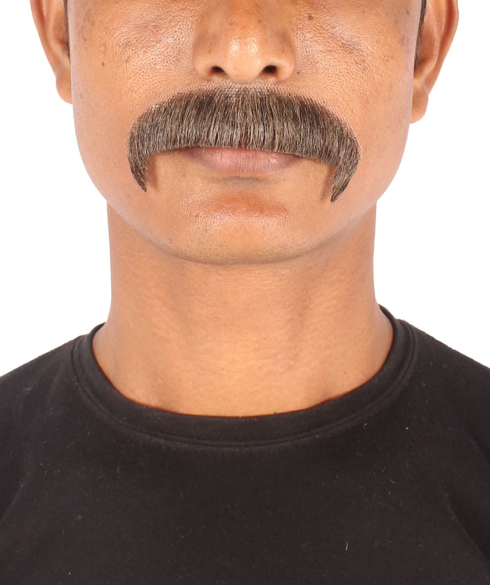 Men's 70's Horseshoe Synthetic Facial Hair Mustache | HPO - Walmart.com