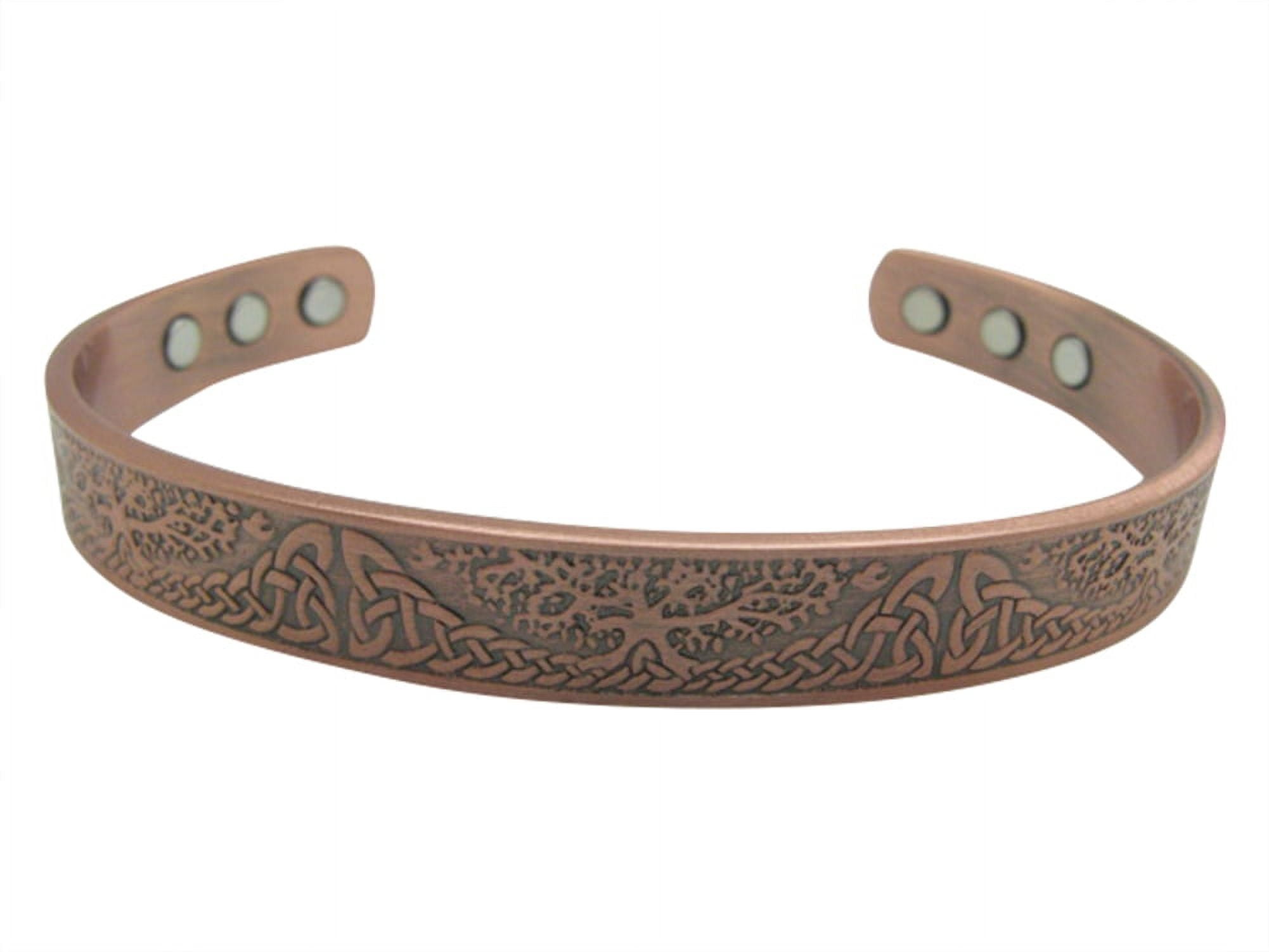 Men's 8 Inch Solid Copper Magnetic Cuff Bracelet CBM358 - 3/8 of an ...