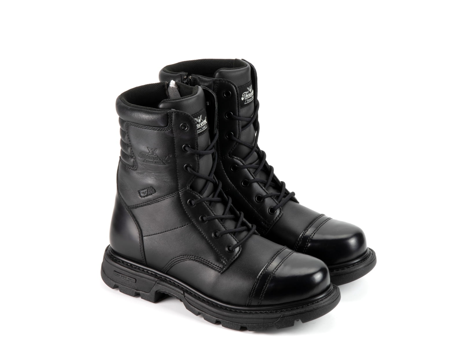 Men's 8" Thorogood Side Zipper Work Boots 834-6888, Black - Walmart ...