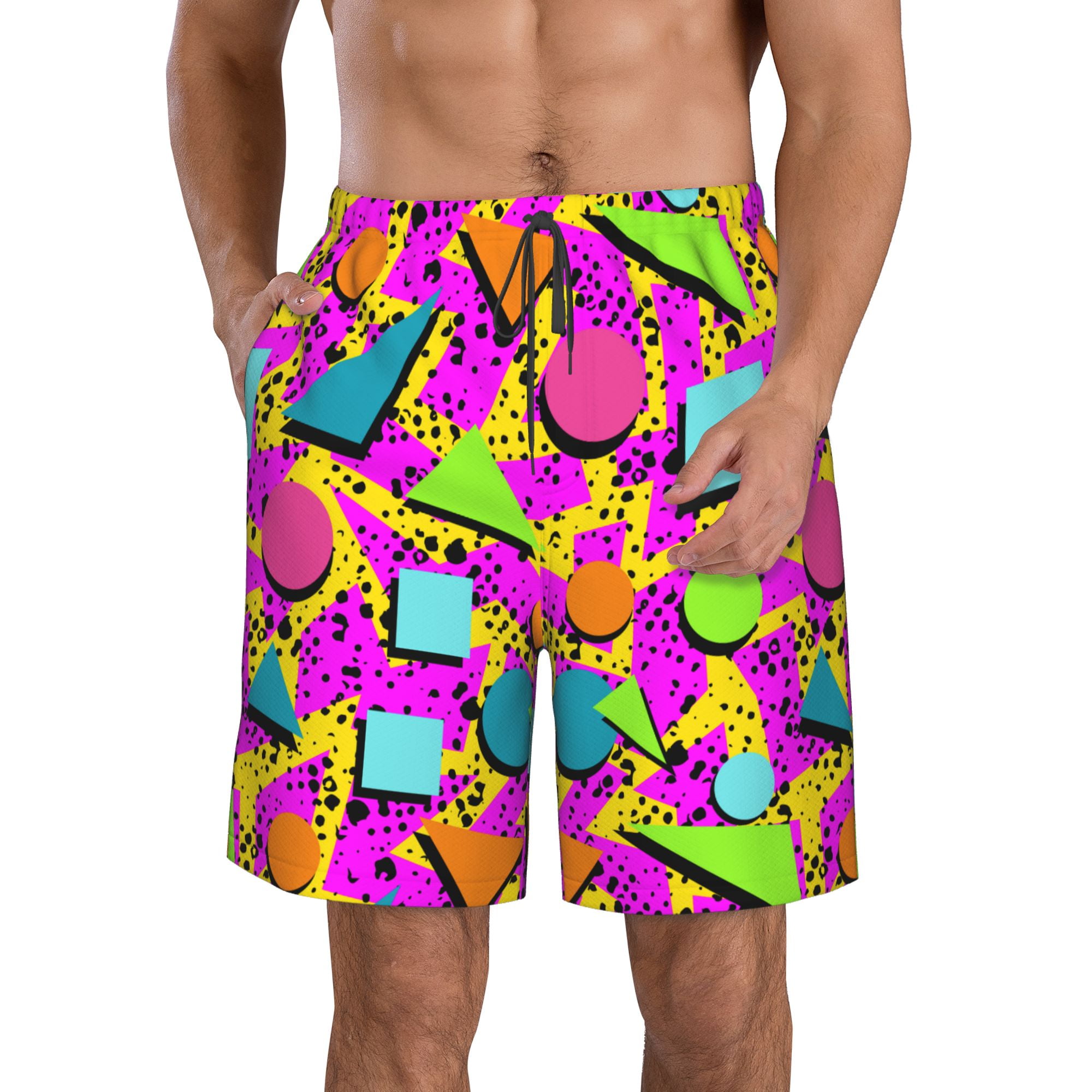 Uemuo Pirate Marine Animals Pattern Men's Swim Trunks Hawaiian Beach ...