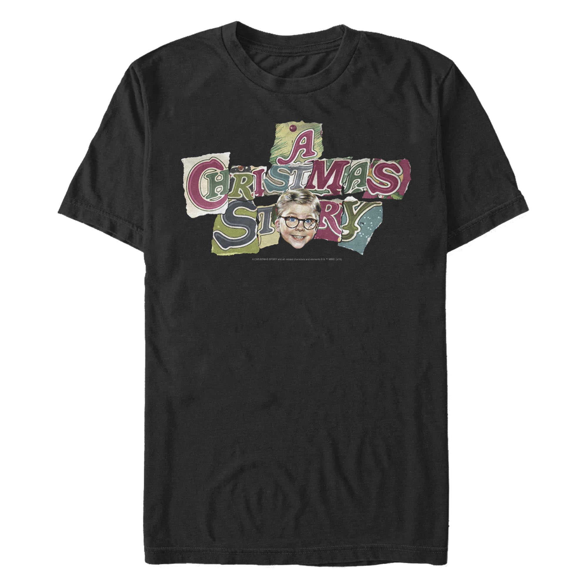 Men's A Christmas Story Ralphie Festive Logo Graphic Tee Black Large ...